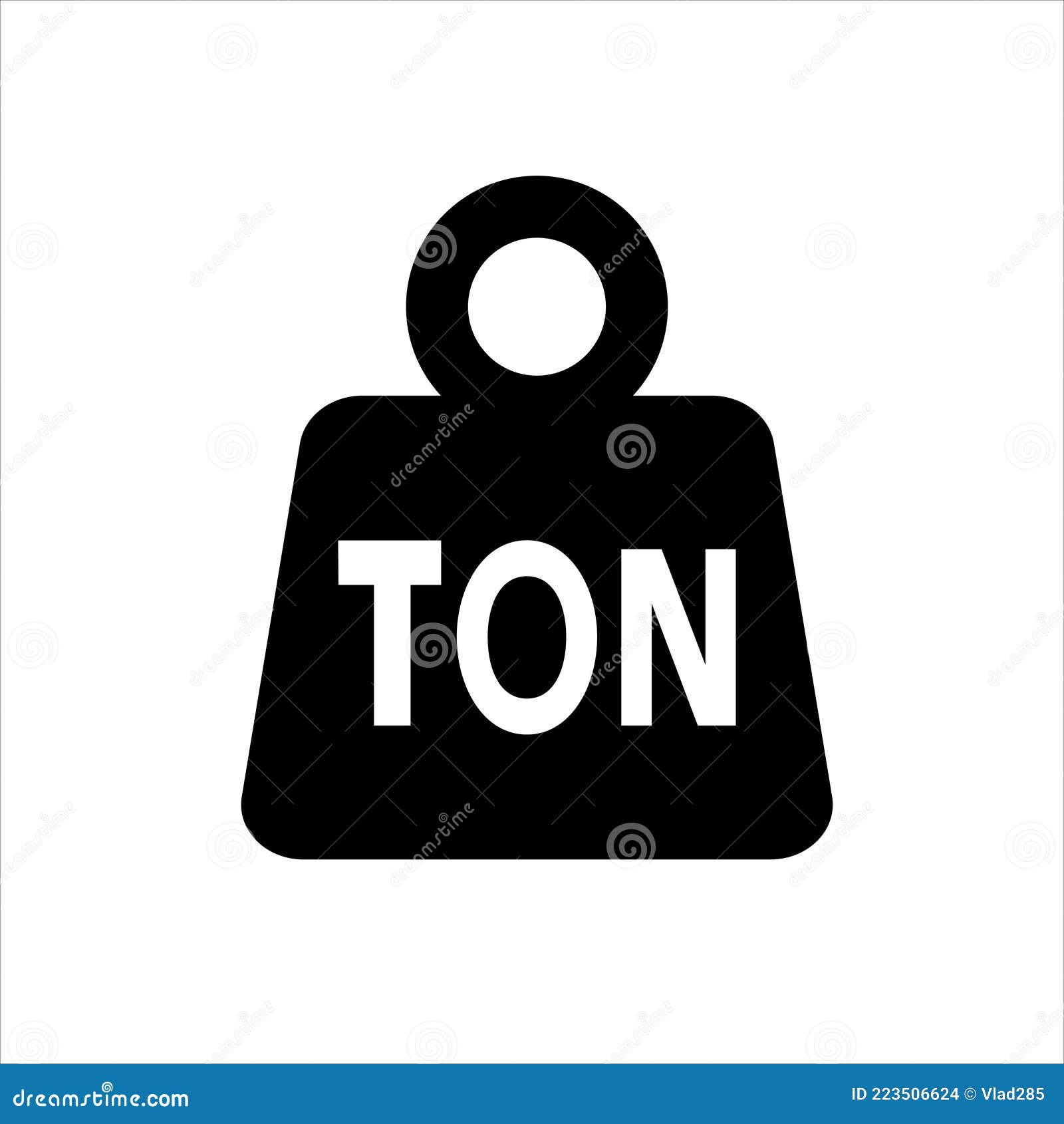 Simple TON Weight Silhouette Icon Vector Illustration | CartoonDealer ...