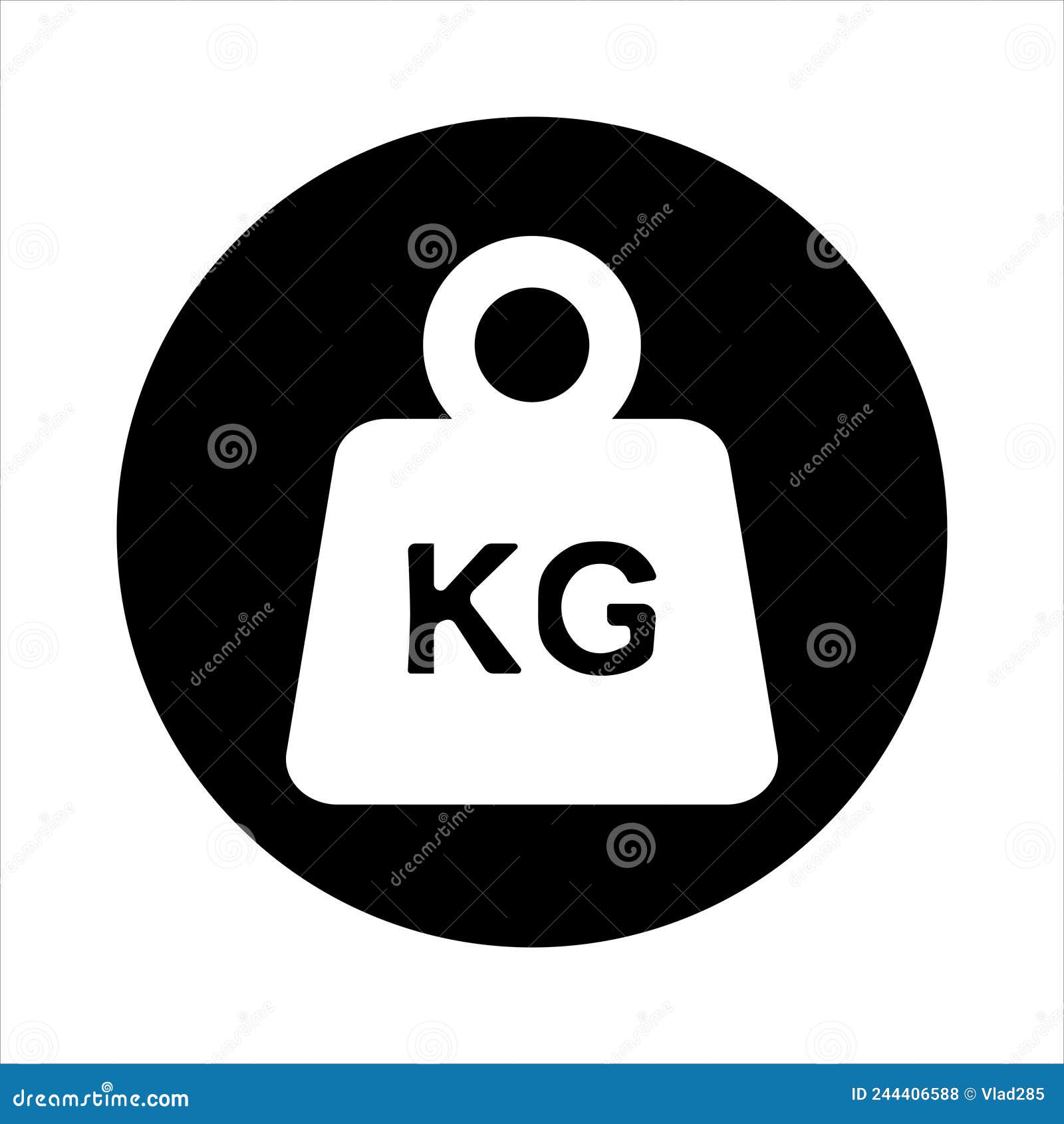 Kilogram Weight Graphic Icon. Stock Illustration - Illustration of flat ...