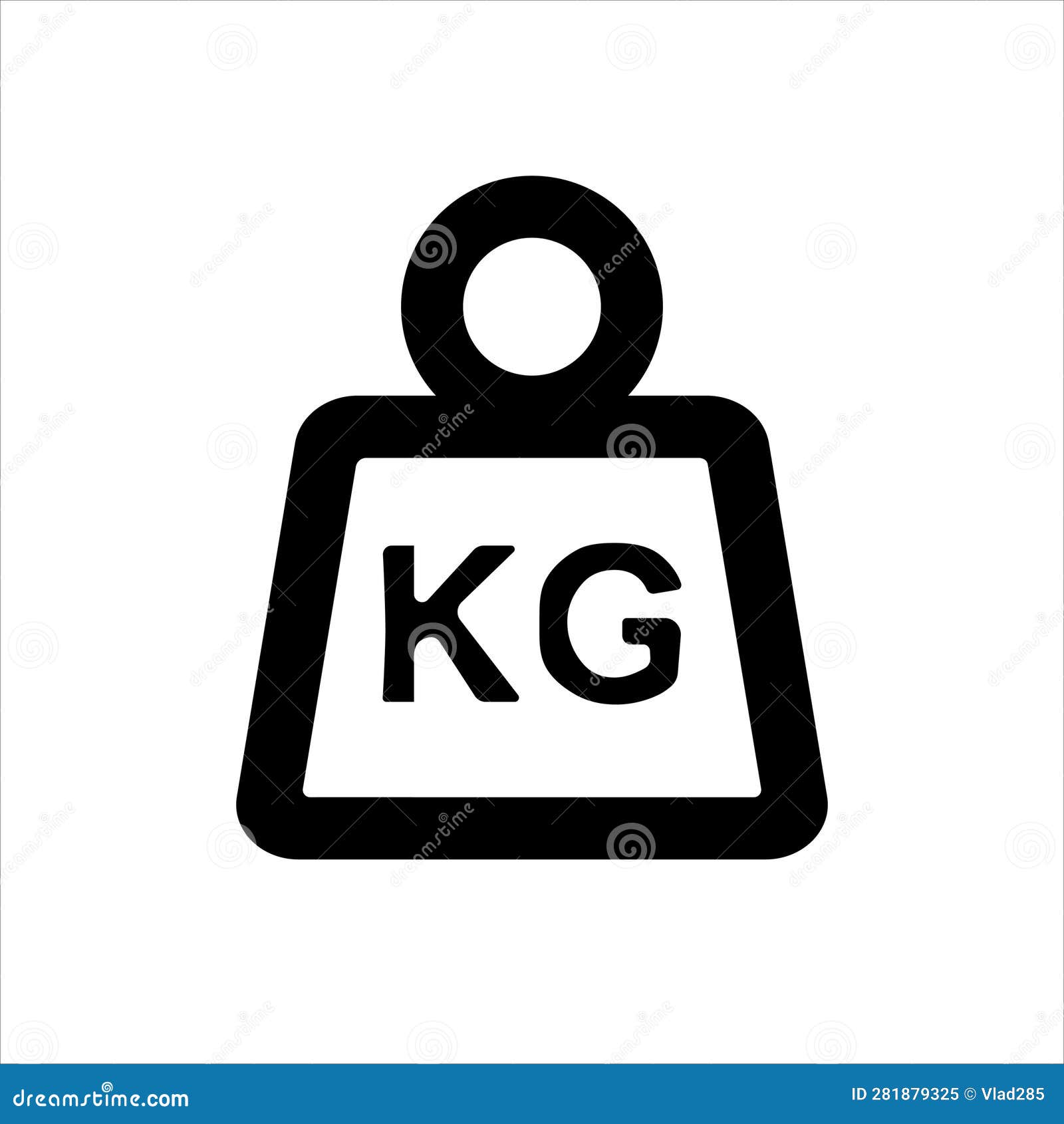 Simple Weight Kilogram Icon On White Background Cartoon Vector ...