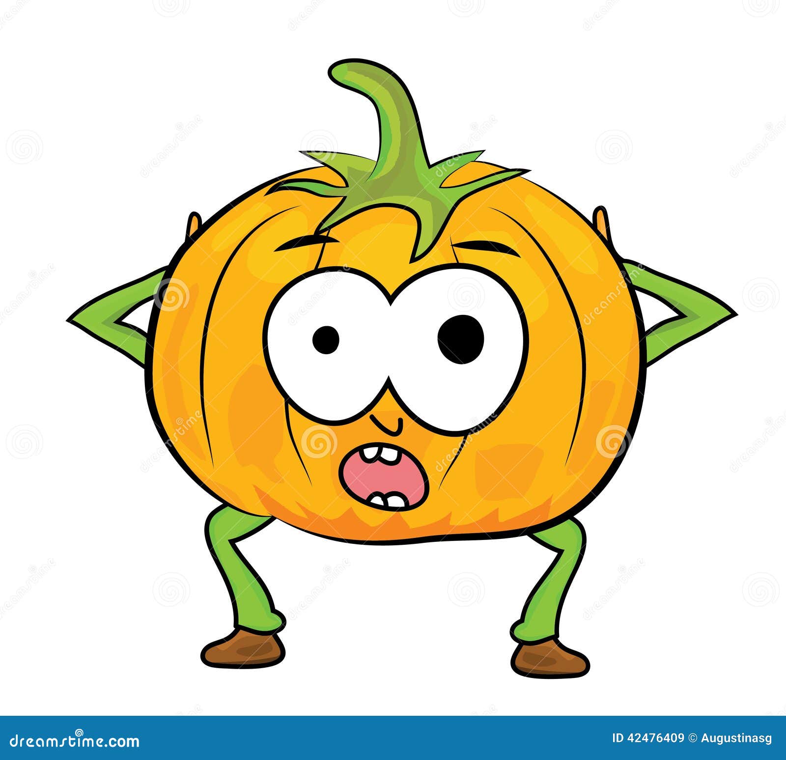 Cartoon Pumpkin Character Stock Illustration - Image: 42476409