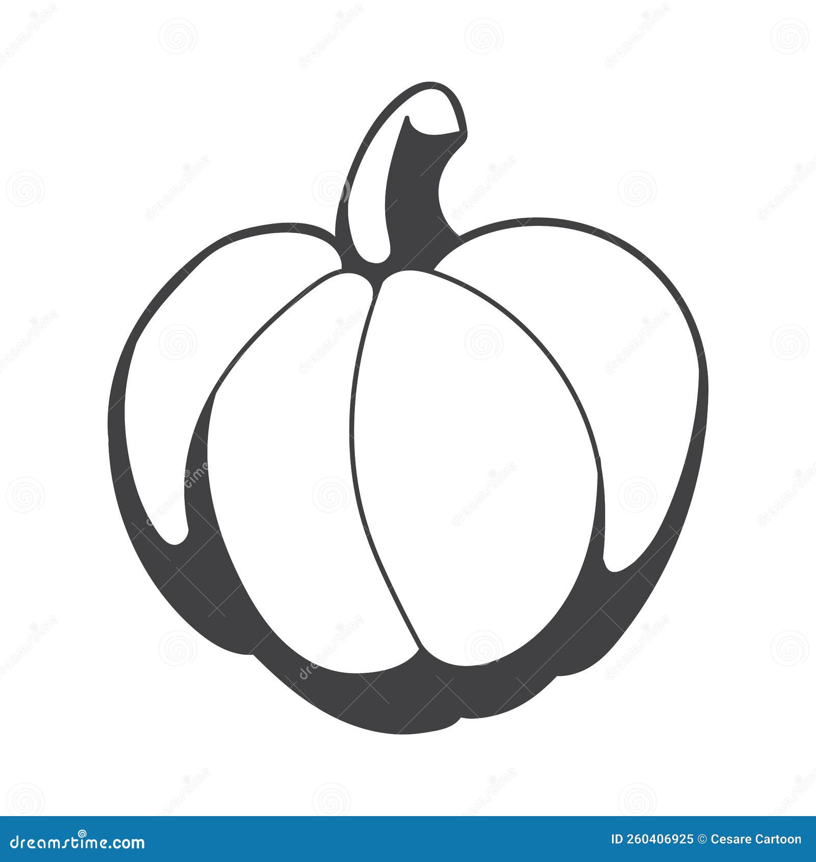 Cartoon pumpkin stock vector. Illustration of logo, simple - 260406925