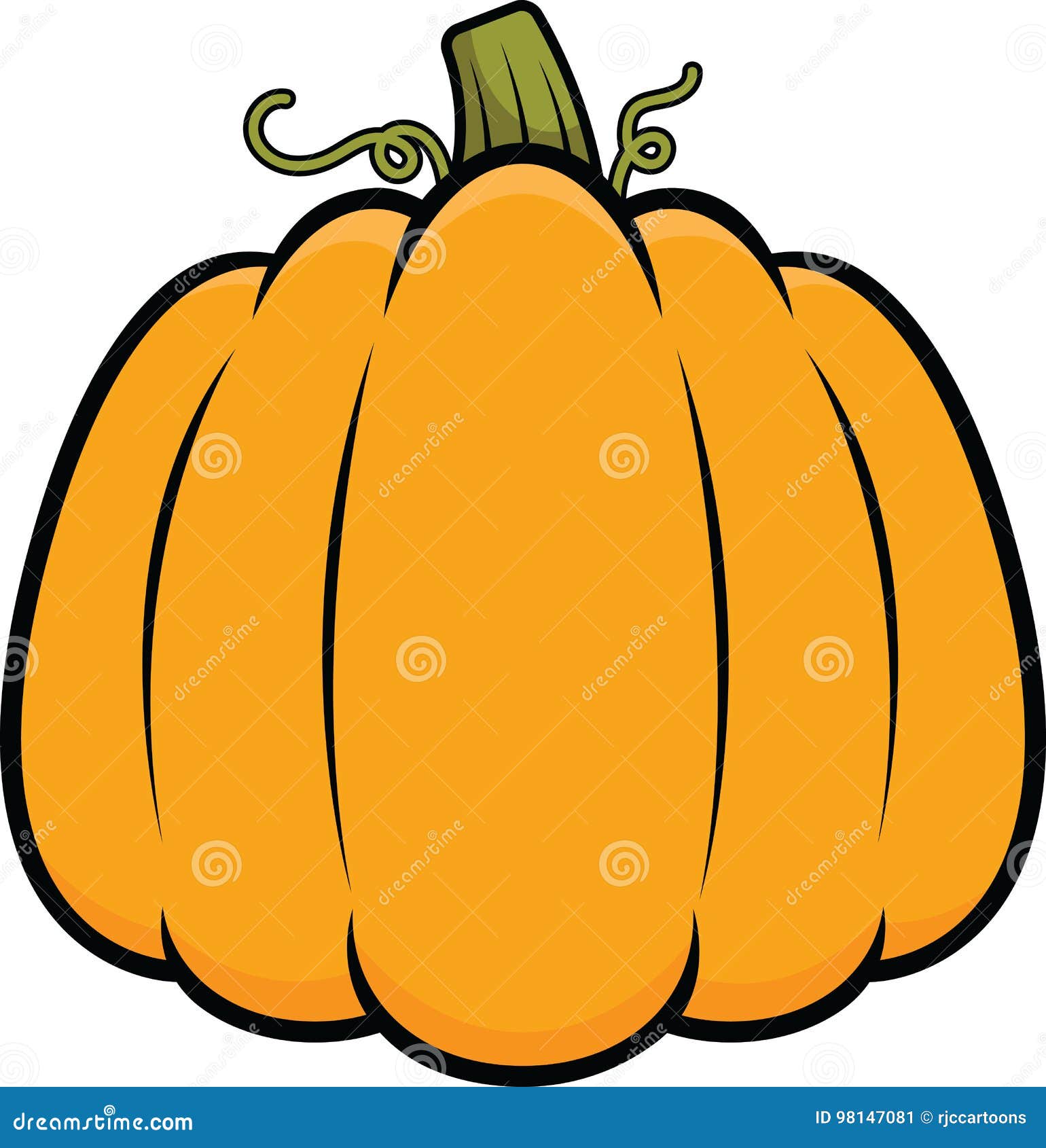 Cartoon Pumpkin Head Monster With Red Eyes. Vector Pumpkin Reaper In ...