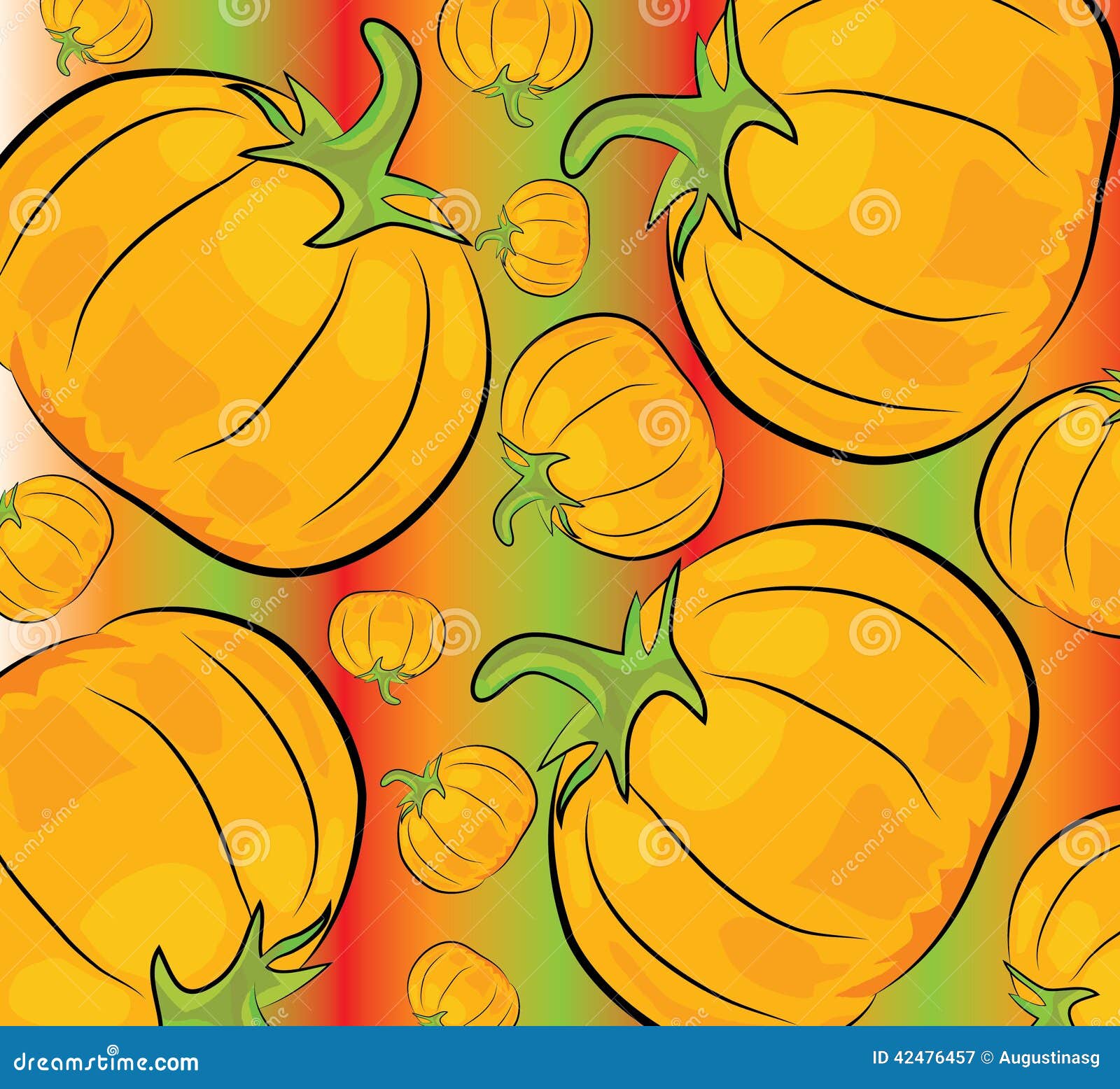 Cartoon pumpkin pattern stock illustration. Illustration of fall - 42476457