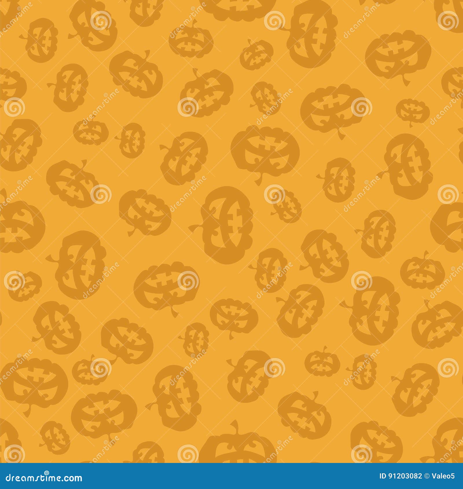 Cartoon Pumpkin Seamless Pattern Stock Vector - Illustration of devil ...