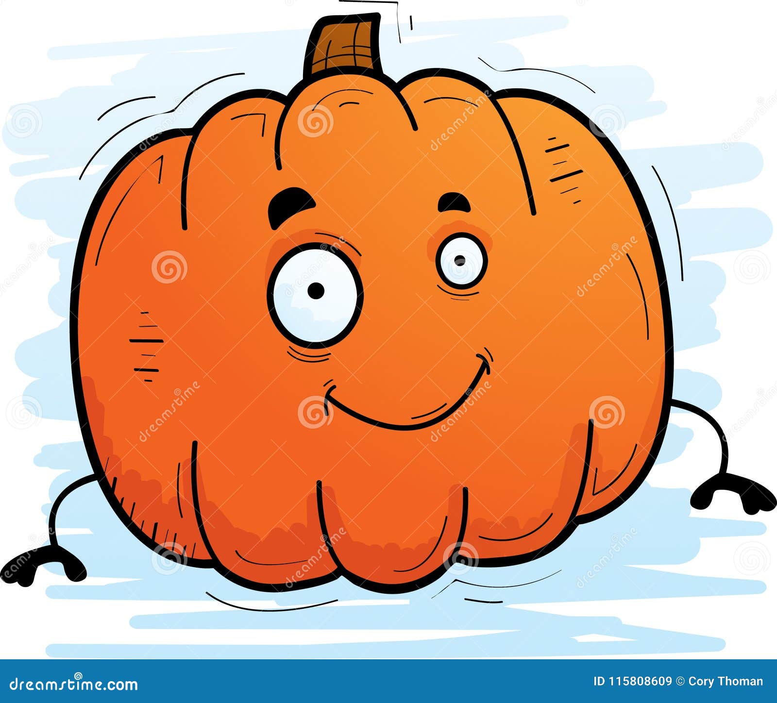 Cartoon Pumpkin Smiling stock vector. Illustration of vector - 115808609