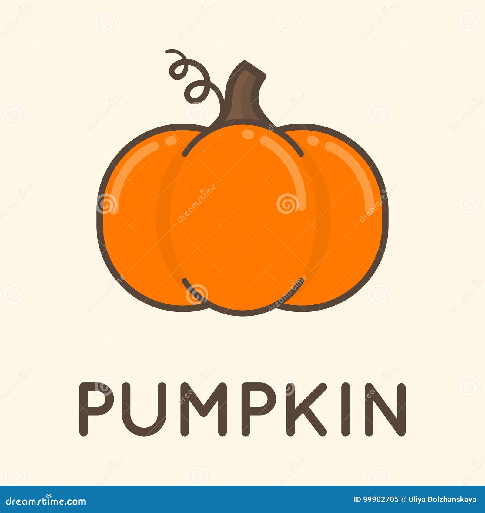 Cartoon pumpkin with text stock vector. Illustration of abstract - 99902705