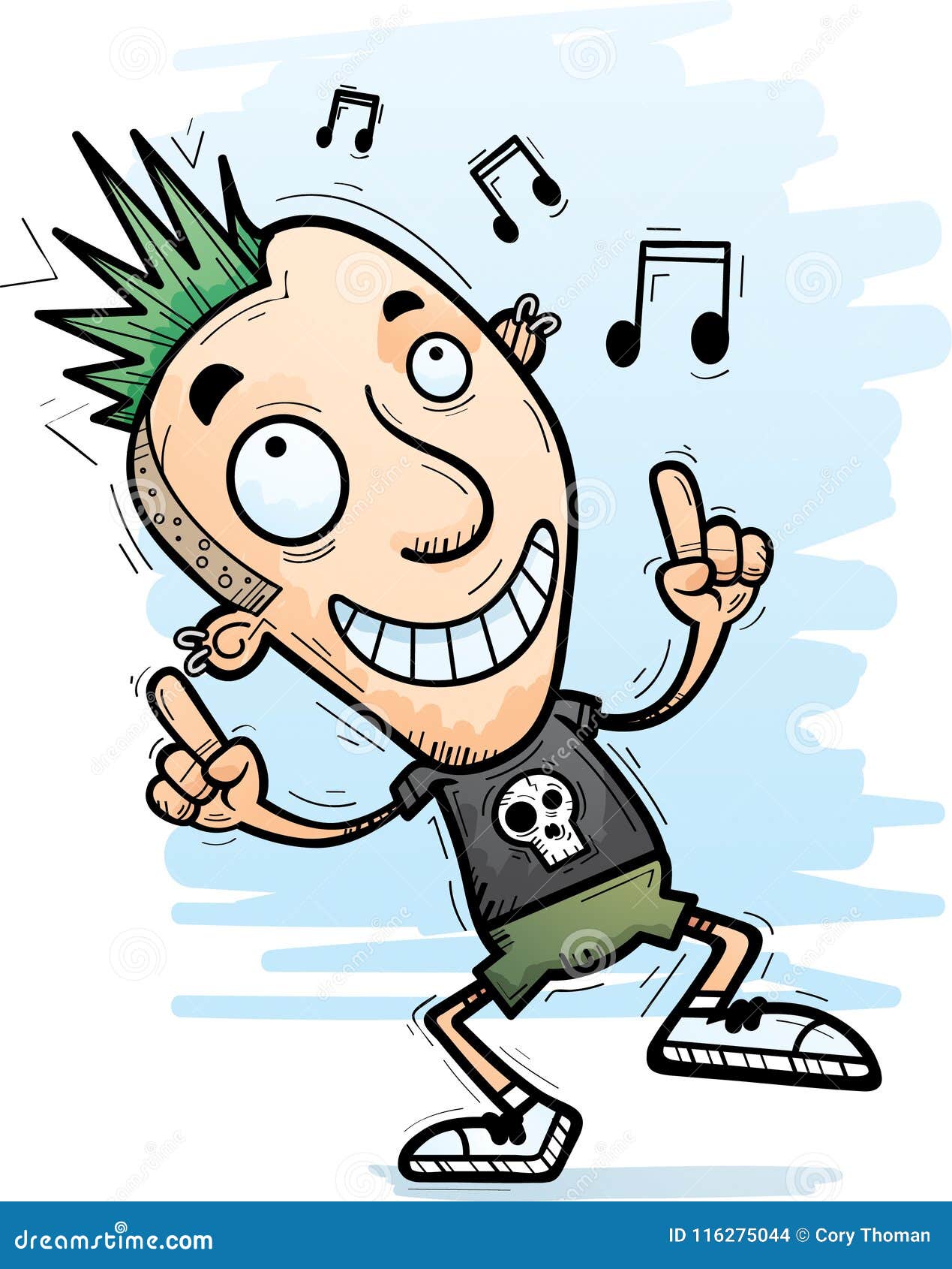 Cartoon Punk Dancing stock vector. Illustration of clipart - 116275044