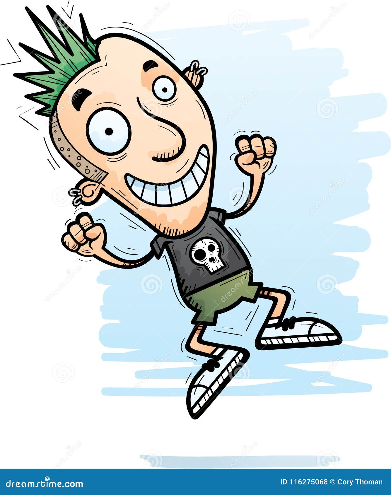 Cartoon Punk Jumping stock vector. Illustration of punk - 116275068