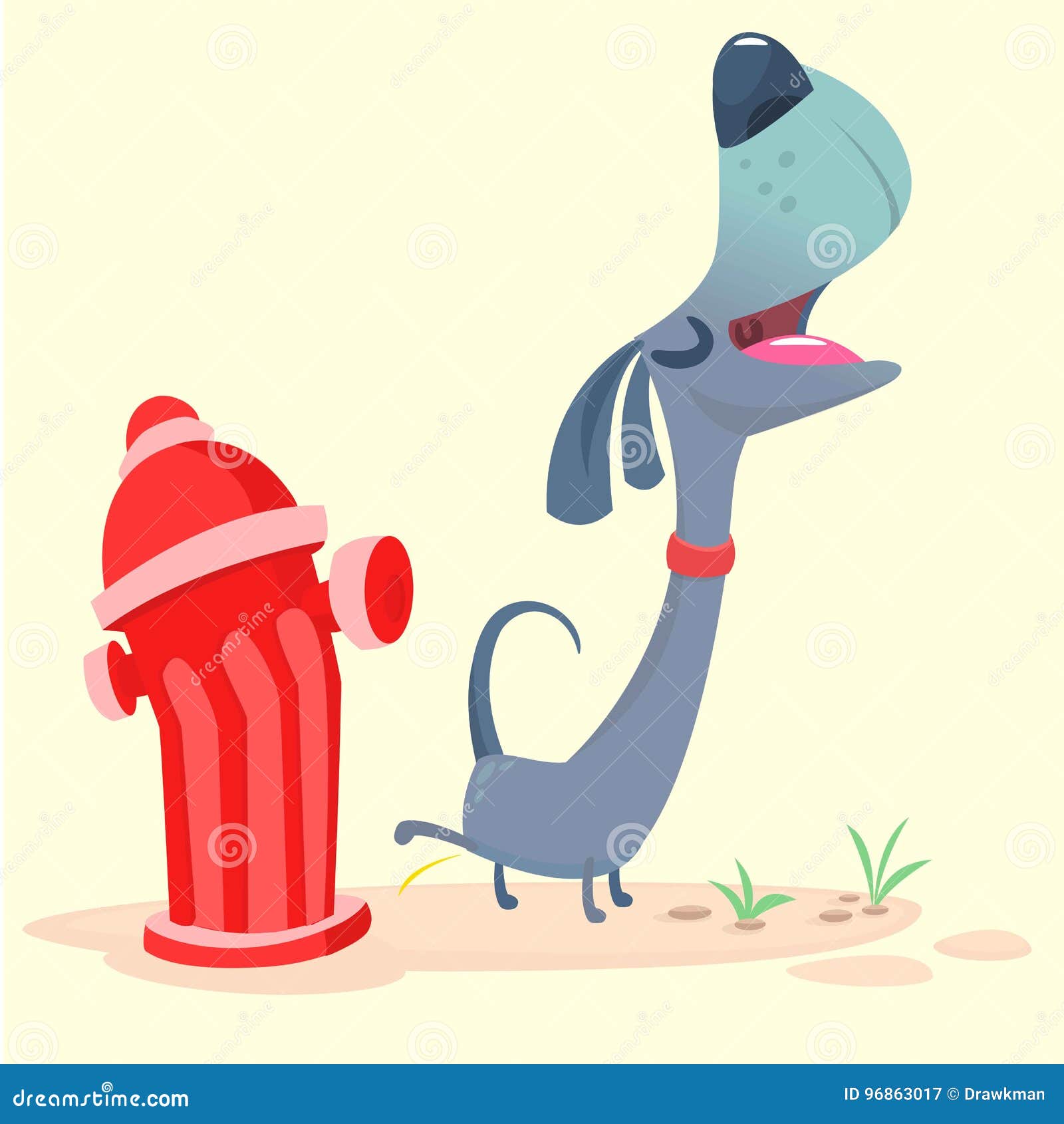 Pet Dog Peeing Mascot Silhouette Vector Illustration | CartoonDealer ...