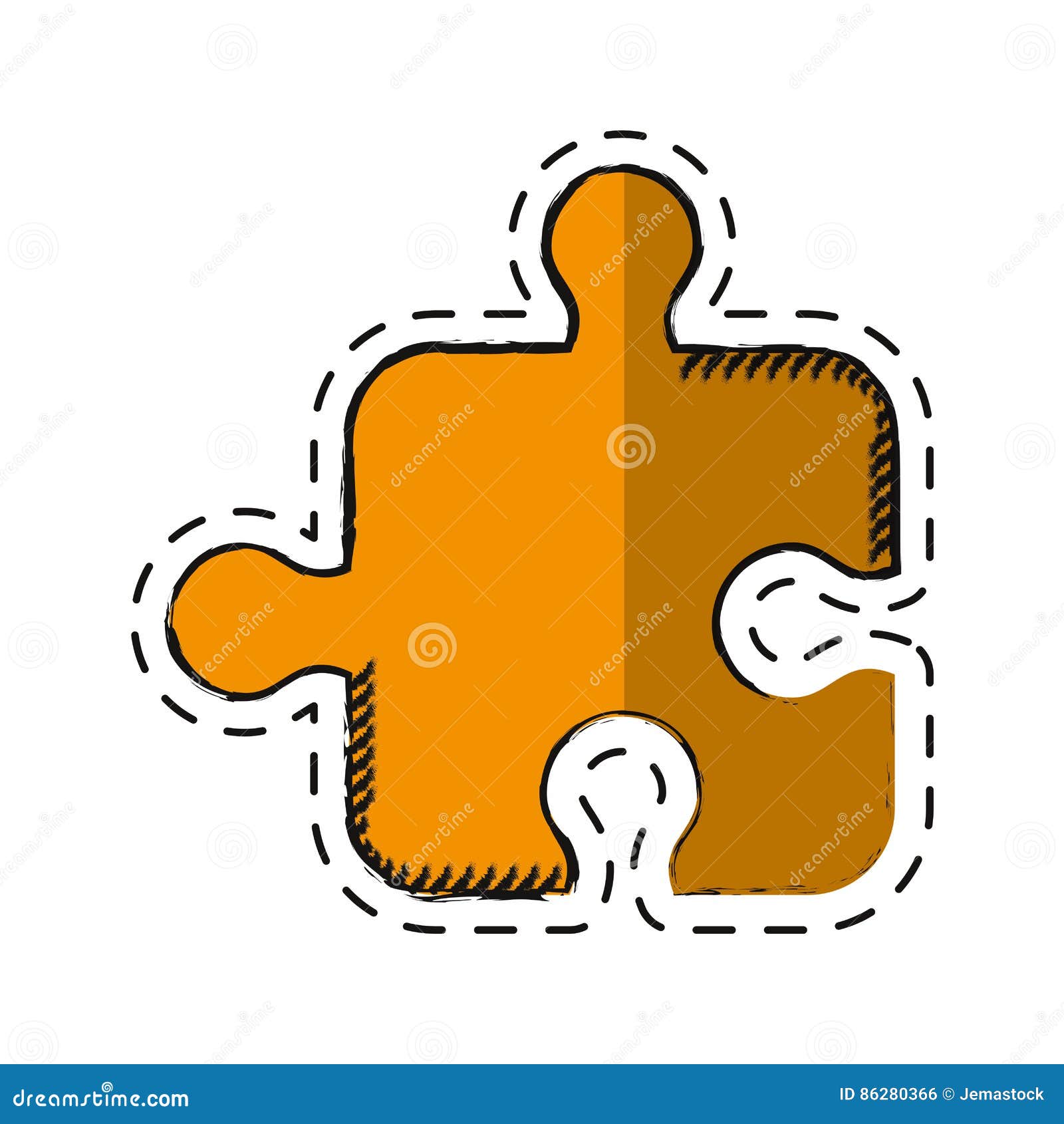 Cartoon Puzzle Strategy Creativity Abstract Stock Vector - Illustration ...