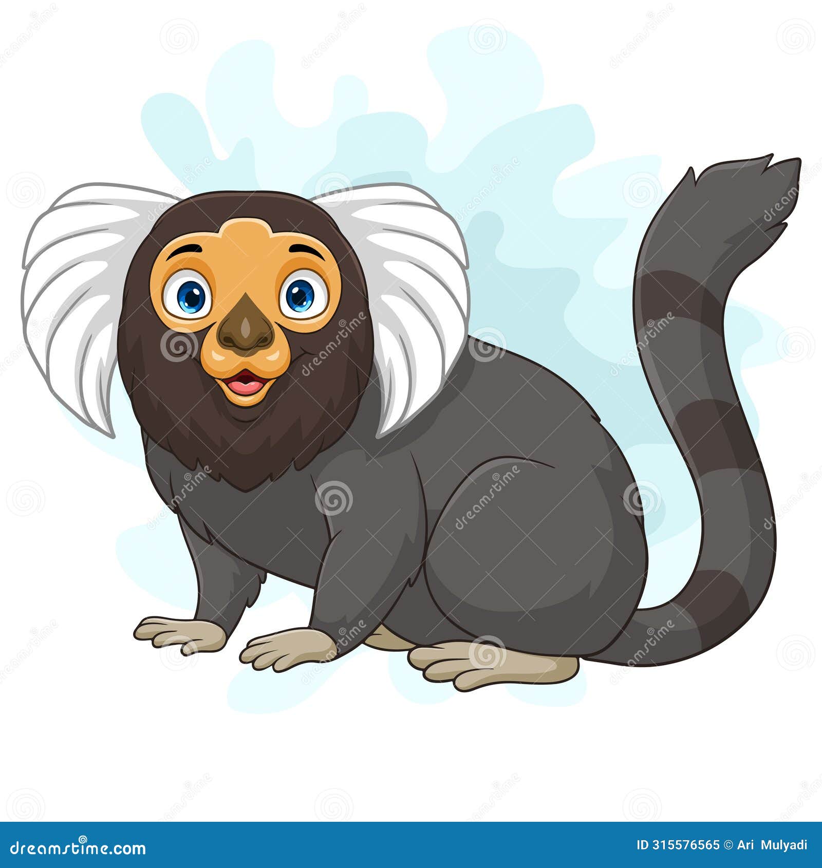 Cartoon Pygmy Marmoset On White Background | CartoonDealer.com #315576565