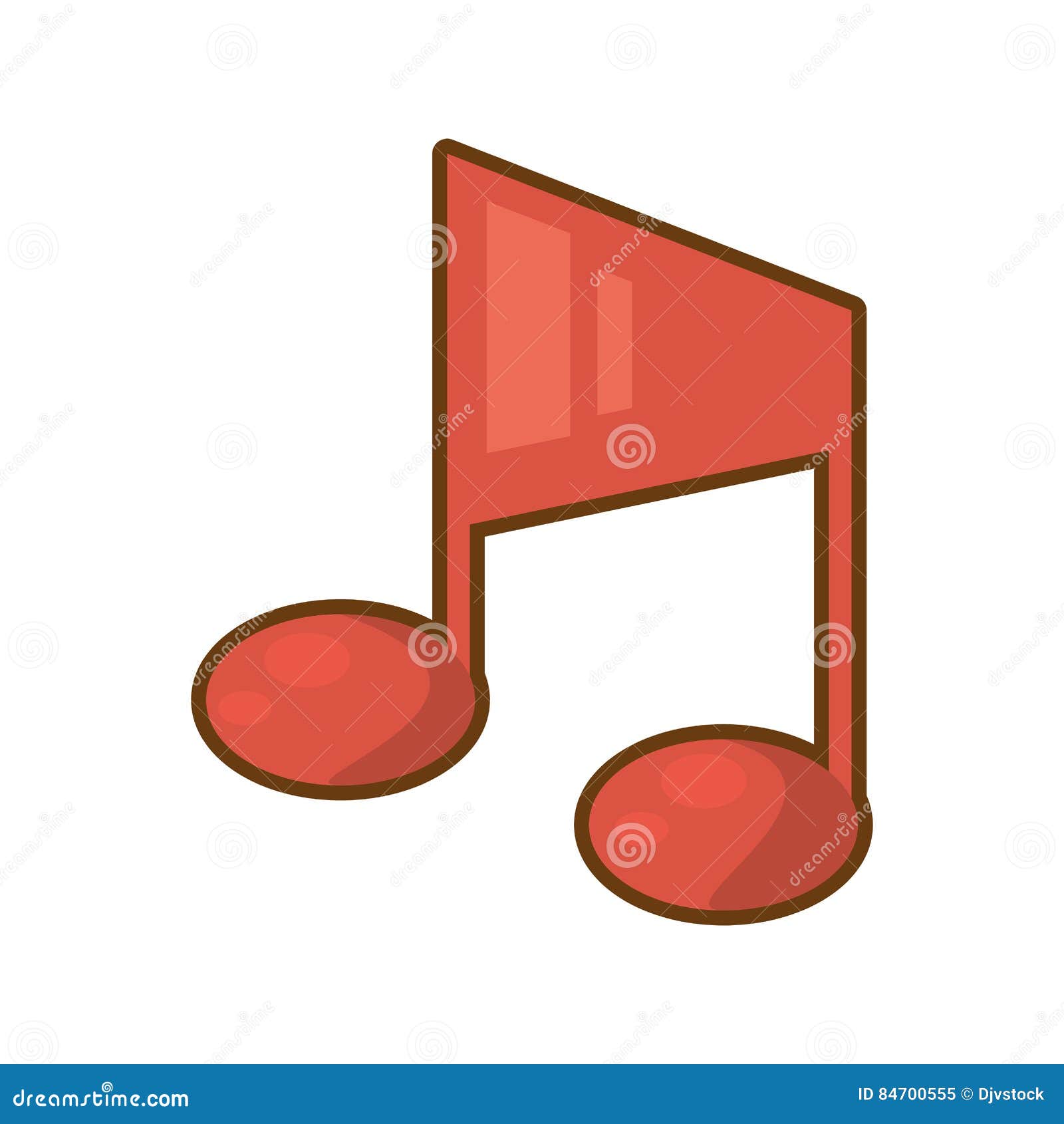 Cartoon Quaver Note Musical Stock Illustration - Illustration of sound ...