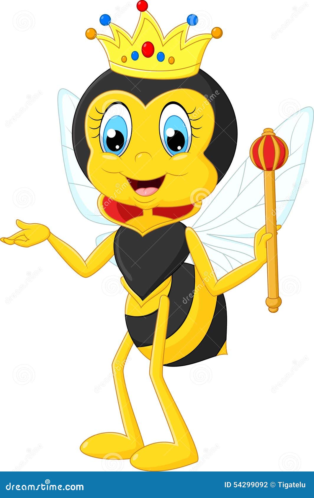 Cartoon Queen Bee Presenting Stock Vector - Image: 54299092