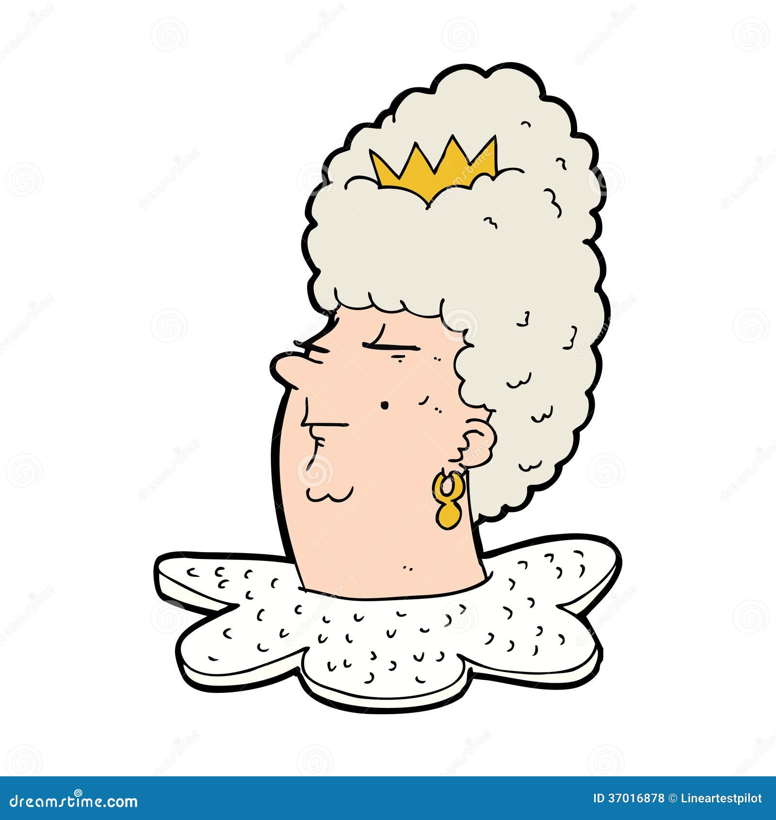 Cartoon Queen Head Vector Illustration | CartoonDealer.com #37016878