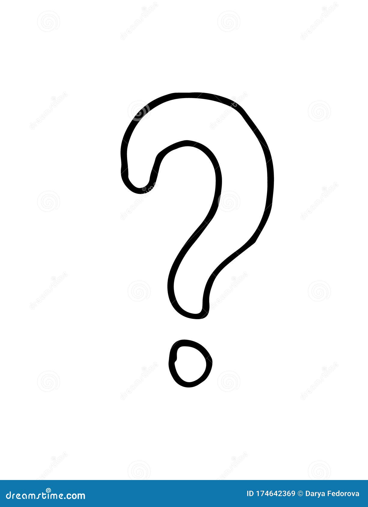 Black Cartoon Question Mark