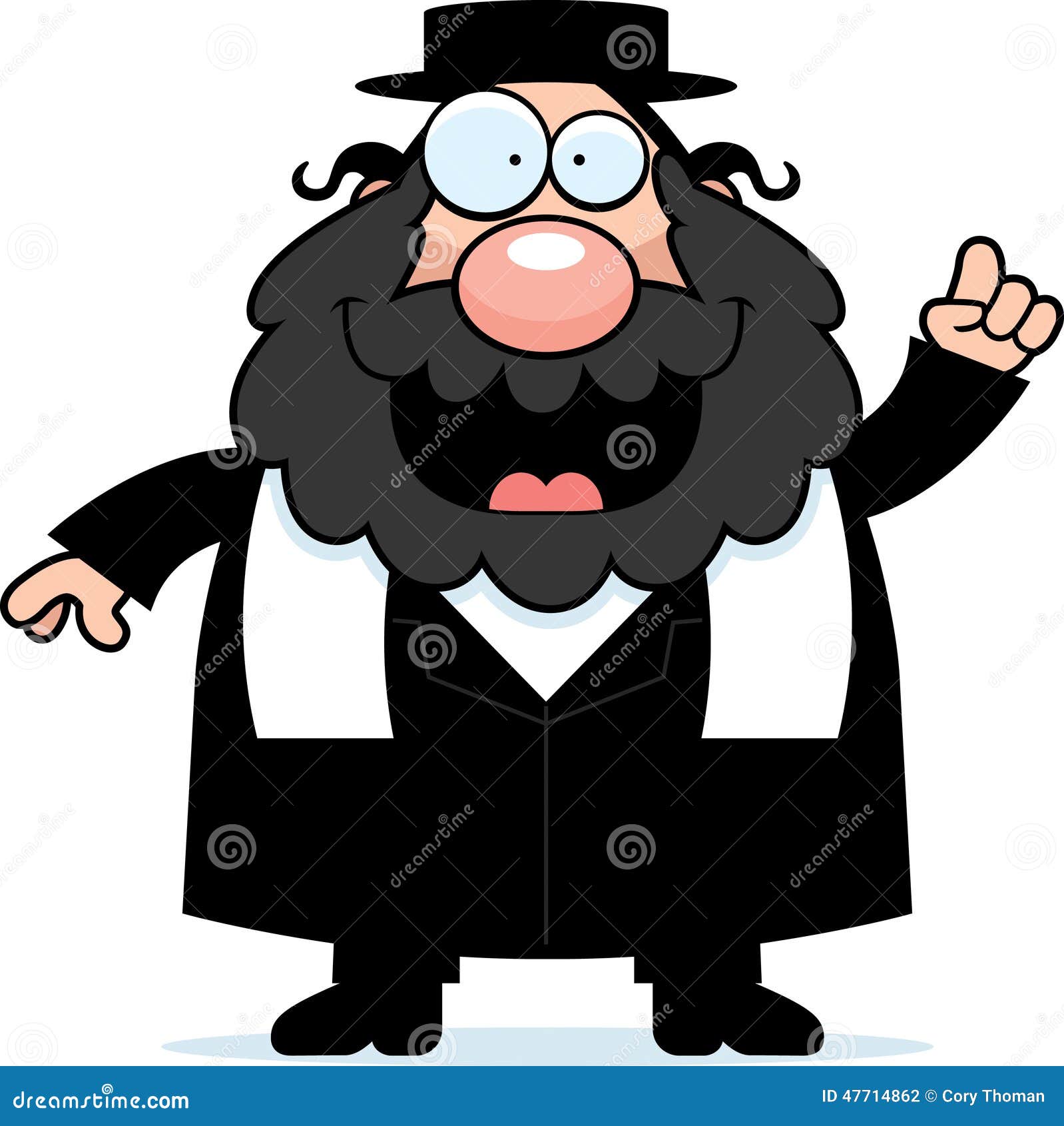 Cartoon Rabbi Idea stock vector. Illustration of clipart - 47714862