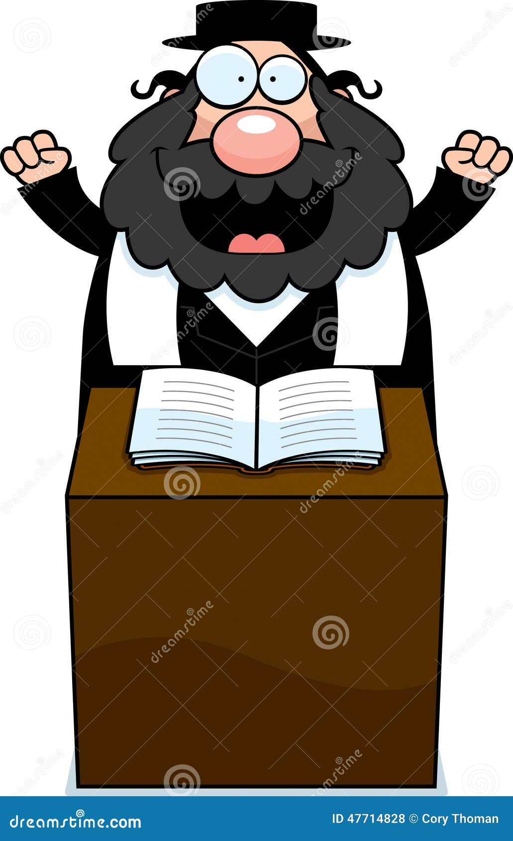 Cartoon Rabbi Sermon stock vector. Illustration of rabbi - 47714828