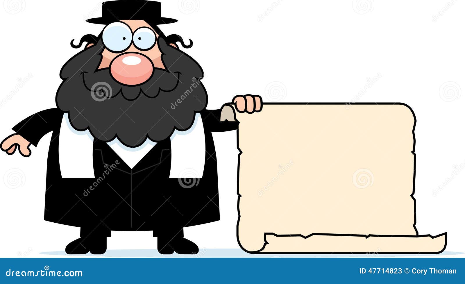Cartoon Rabbi Sign stock vector. Illustration of happy - 47714823