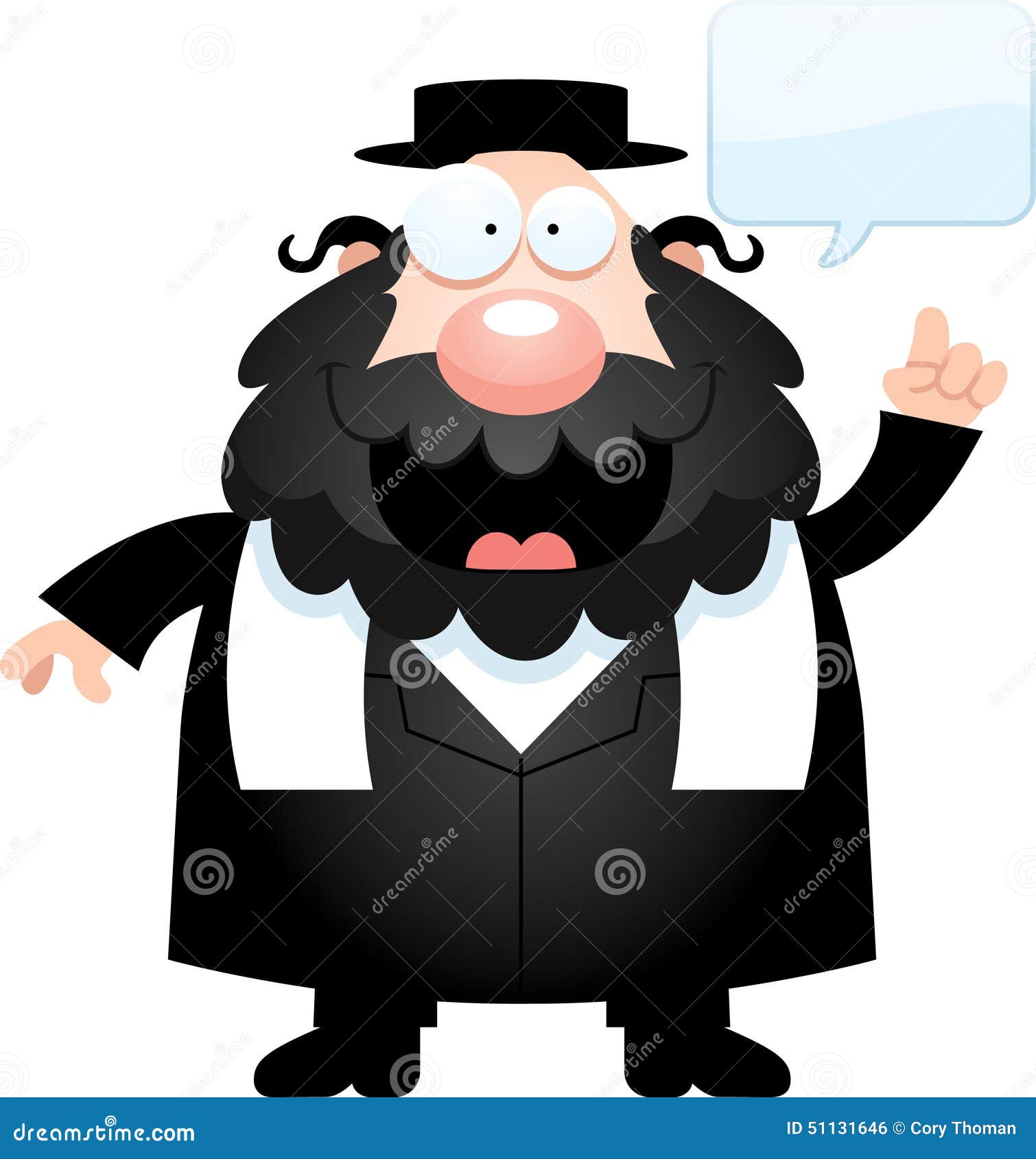 Cartoon Rabbi Talking stock vector. Illustration of bubble - 51131646