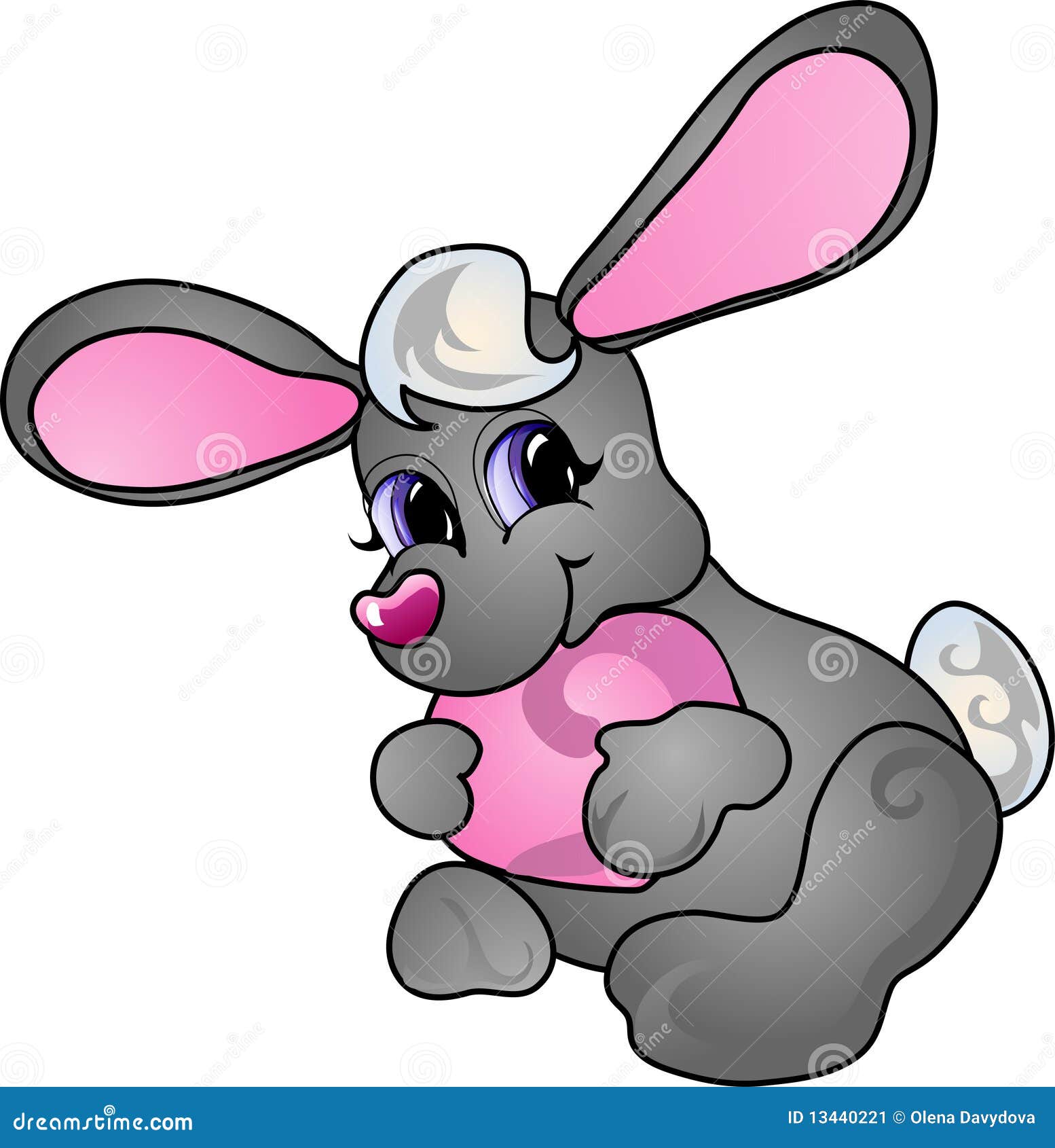 Cartoon rabbit stock illustration. Illustration of nature - 13440221