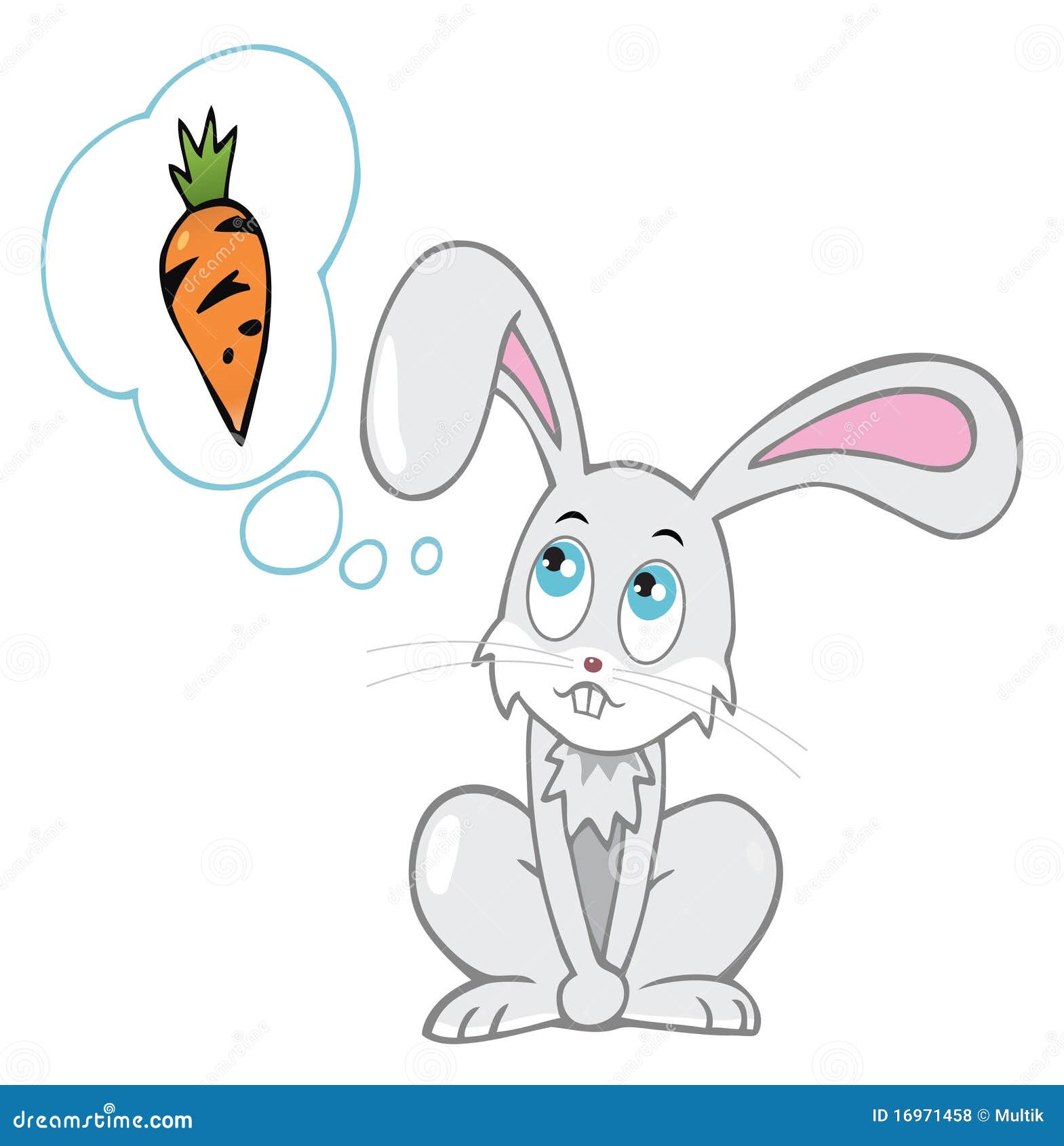 Cartoon rabbit stock illustration. Illustration of little - 16971458