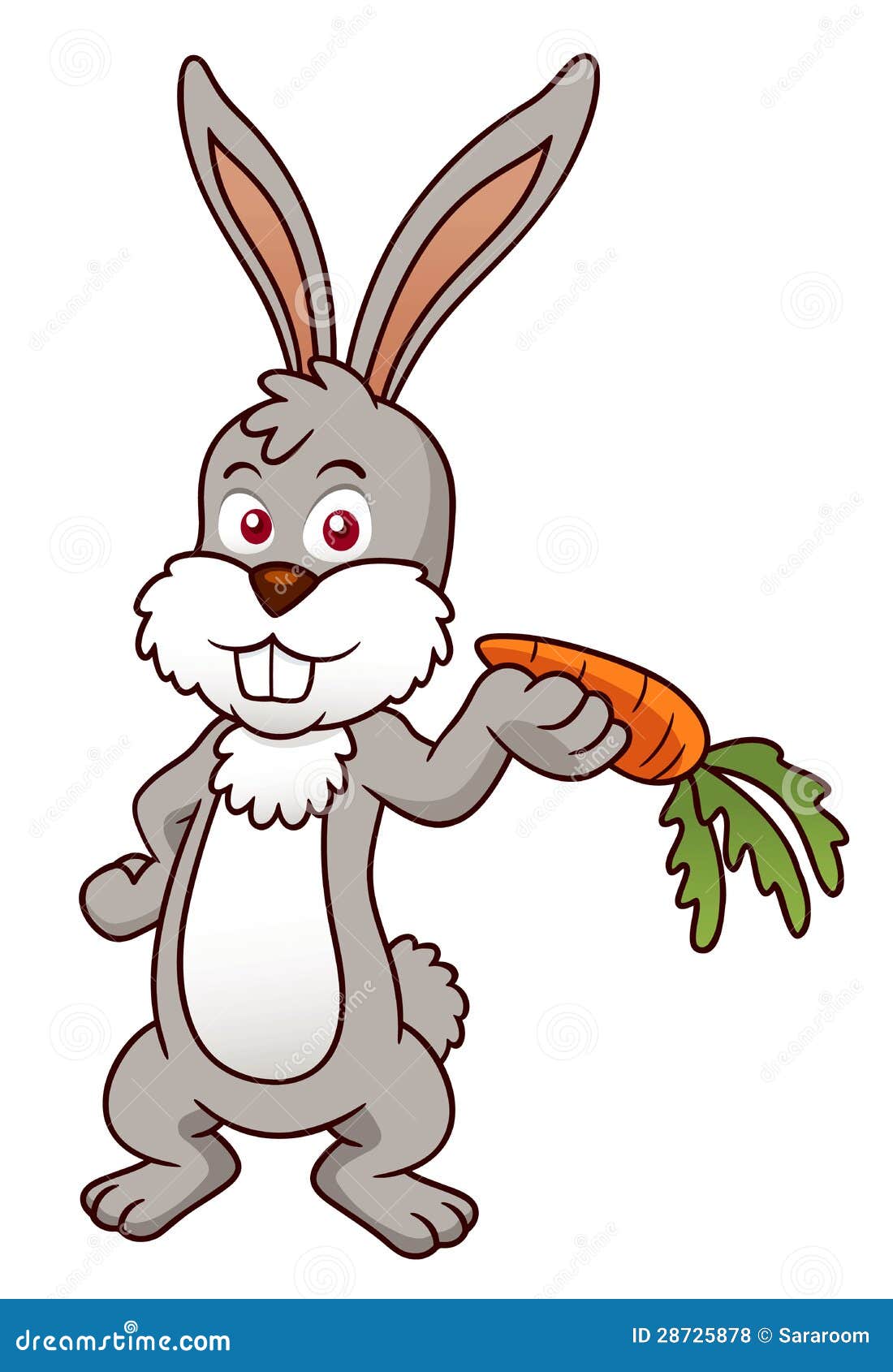 Cartoon rabbit stock vector. Illustration of smile, baby - 28725878