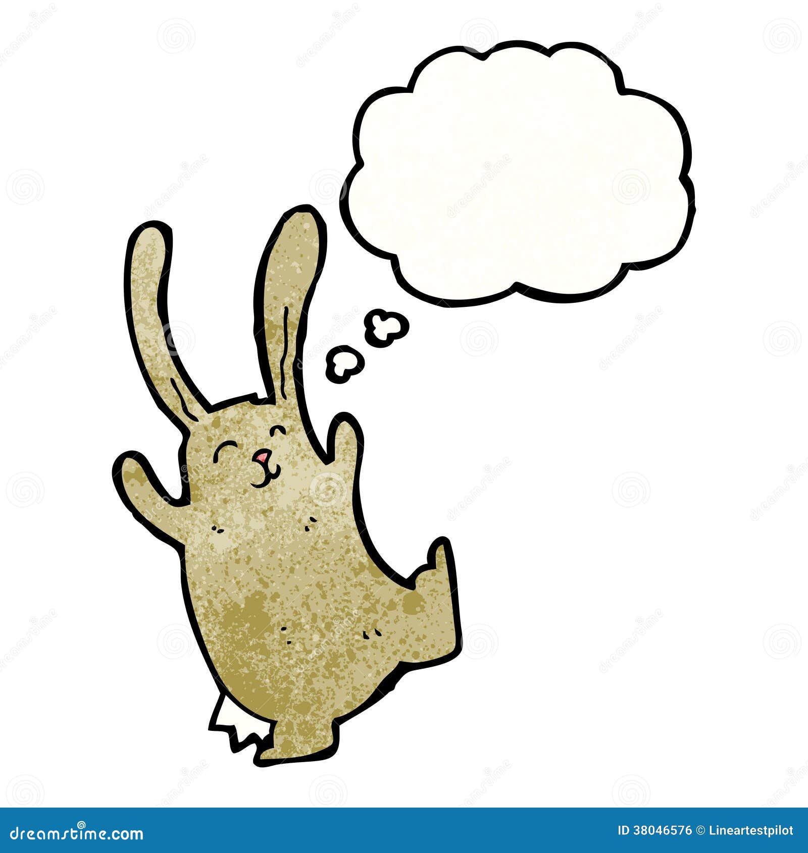 Cartoon rabbit stock vector. Illustration of thinking - 38046576