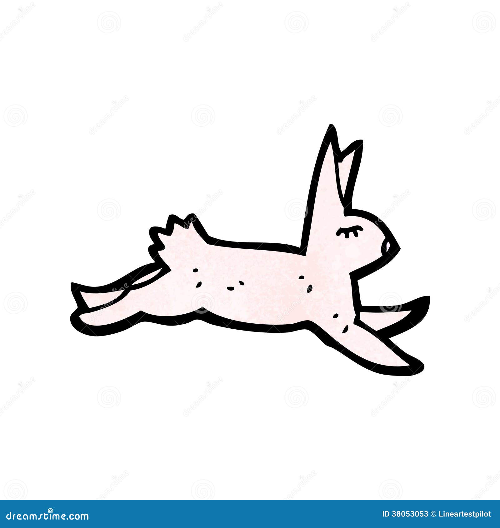 Cartoon rabbit stock vector. Illustration of hand, funny - 38053053
