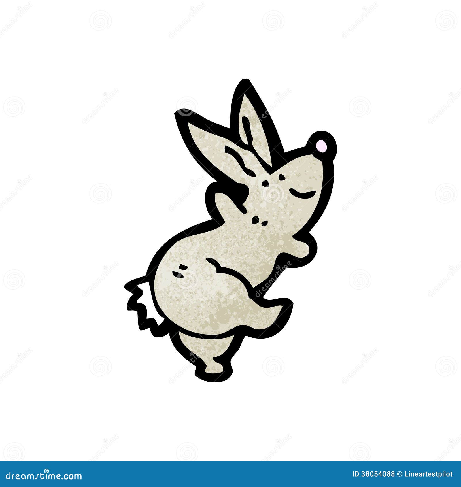 Cartoon rabbit stock vector. Illustration of sketch, cheerful - 38054088
