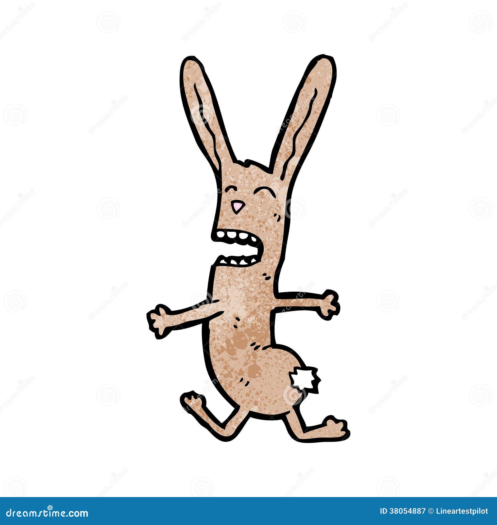 Cartoon rabbit stock vector. Illustration of retro, rabbit - 38054887