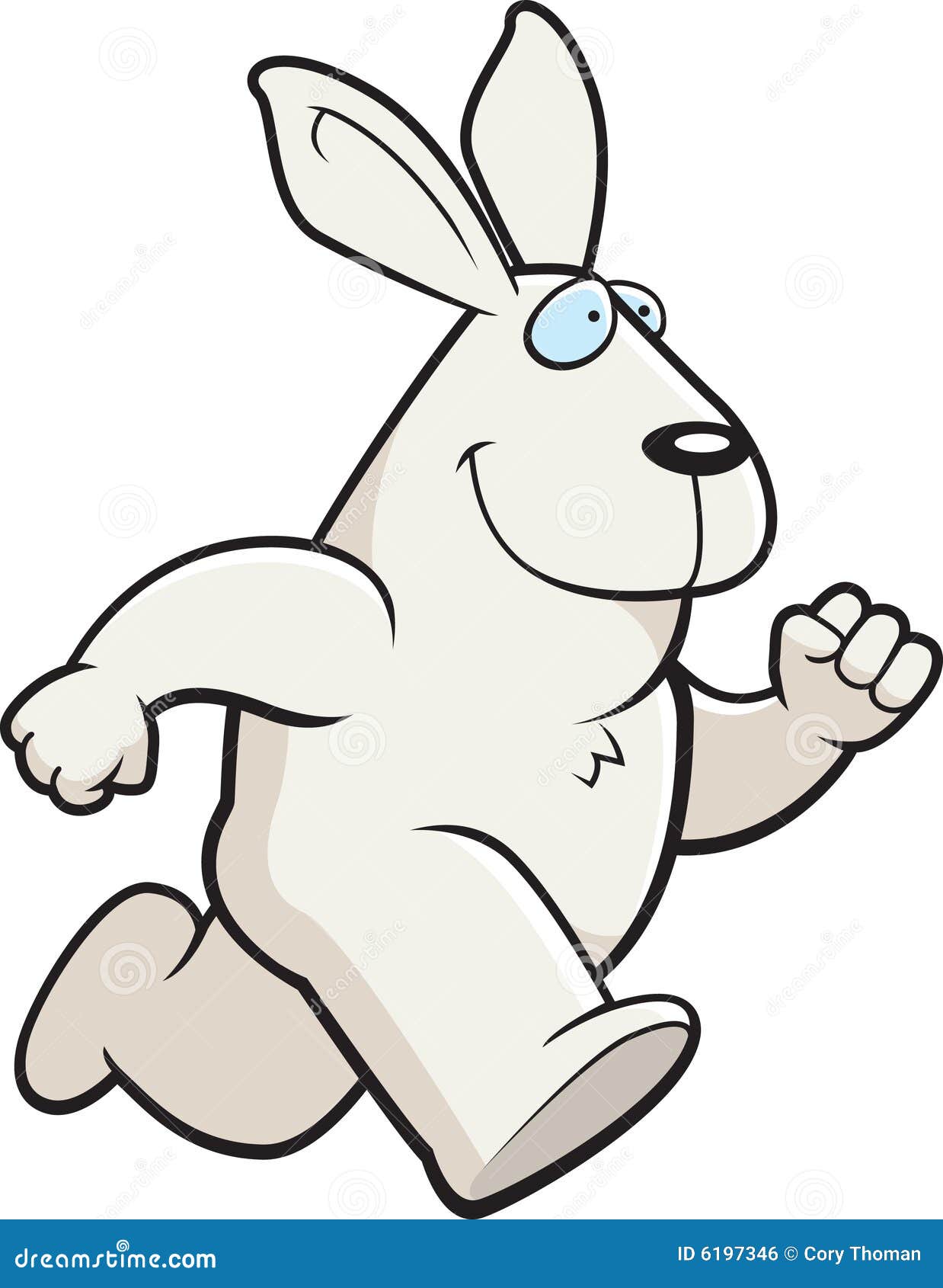 Cartoon Rabbit stock vector. Illustration of running, smiling - 6197346