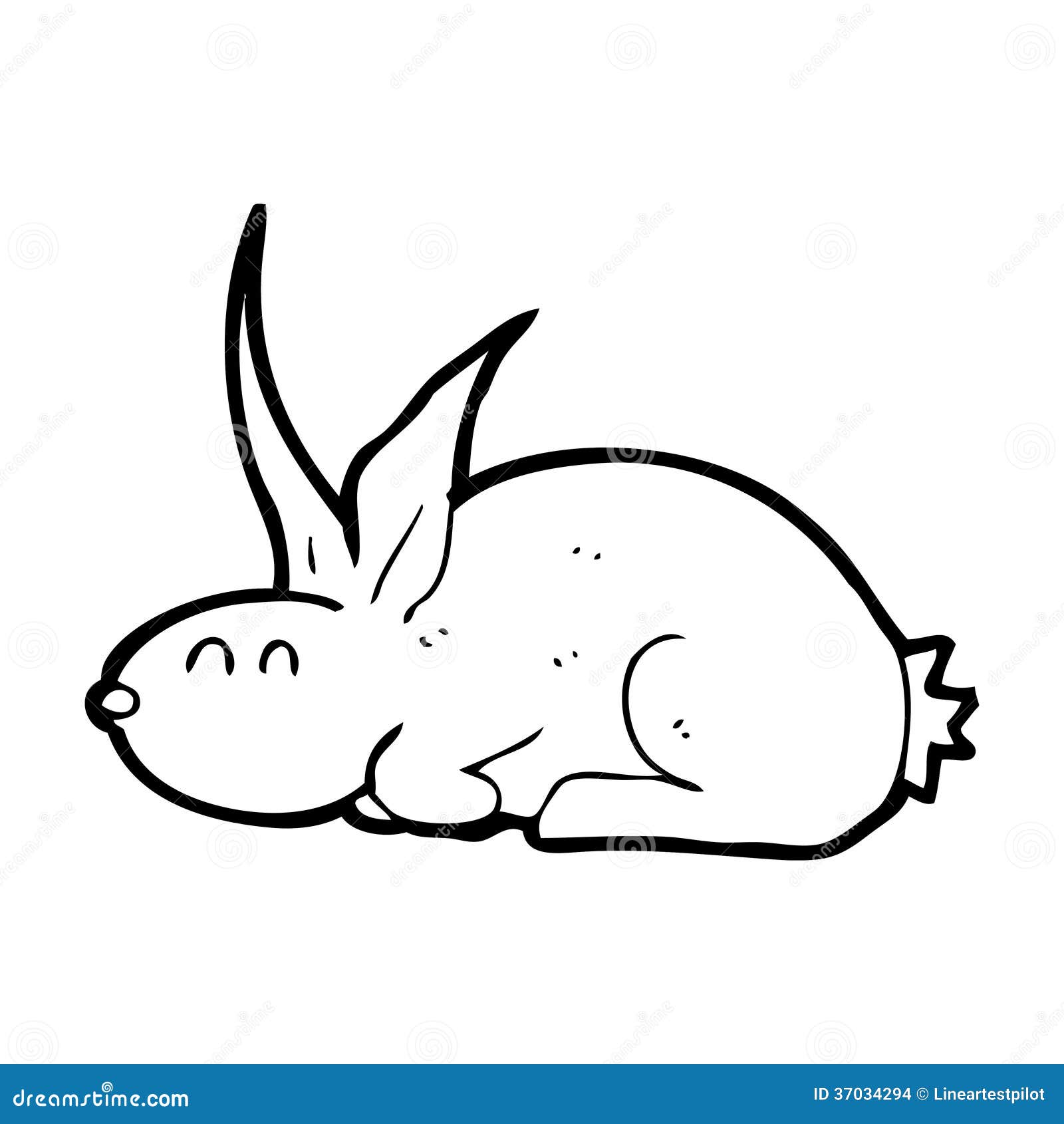 Cartoon rabbit stock illustration. Illustration of doodle - 37034294