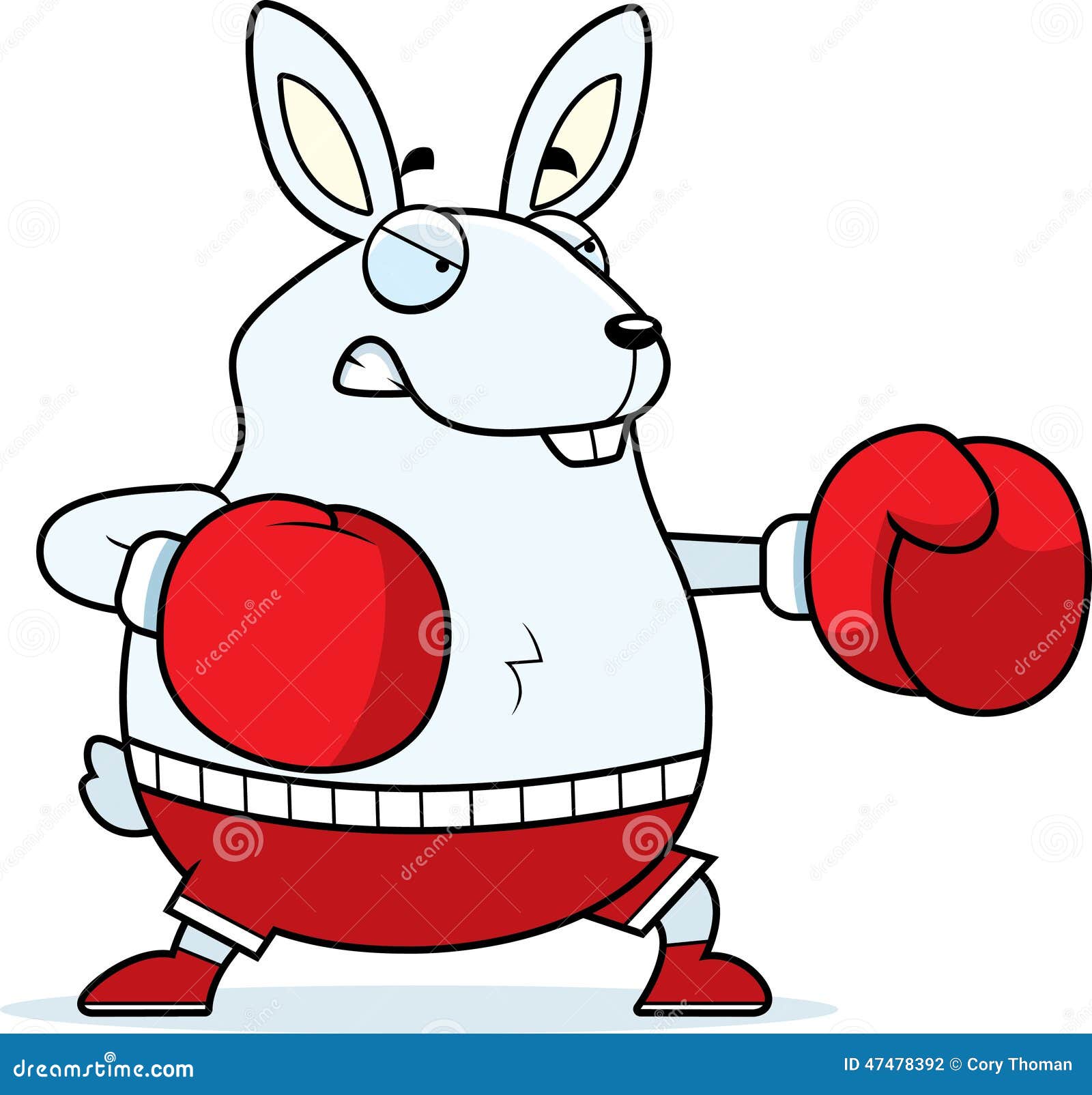 Cartoon Rabbit Boxing stock vector. Illustration of boxing - 47478392