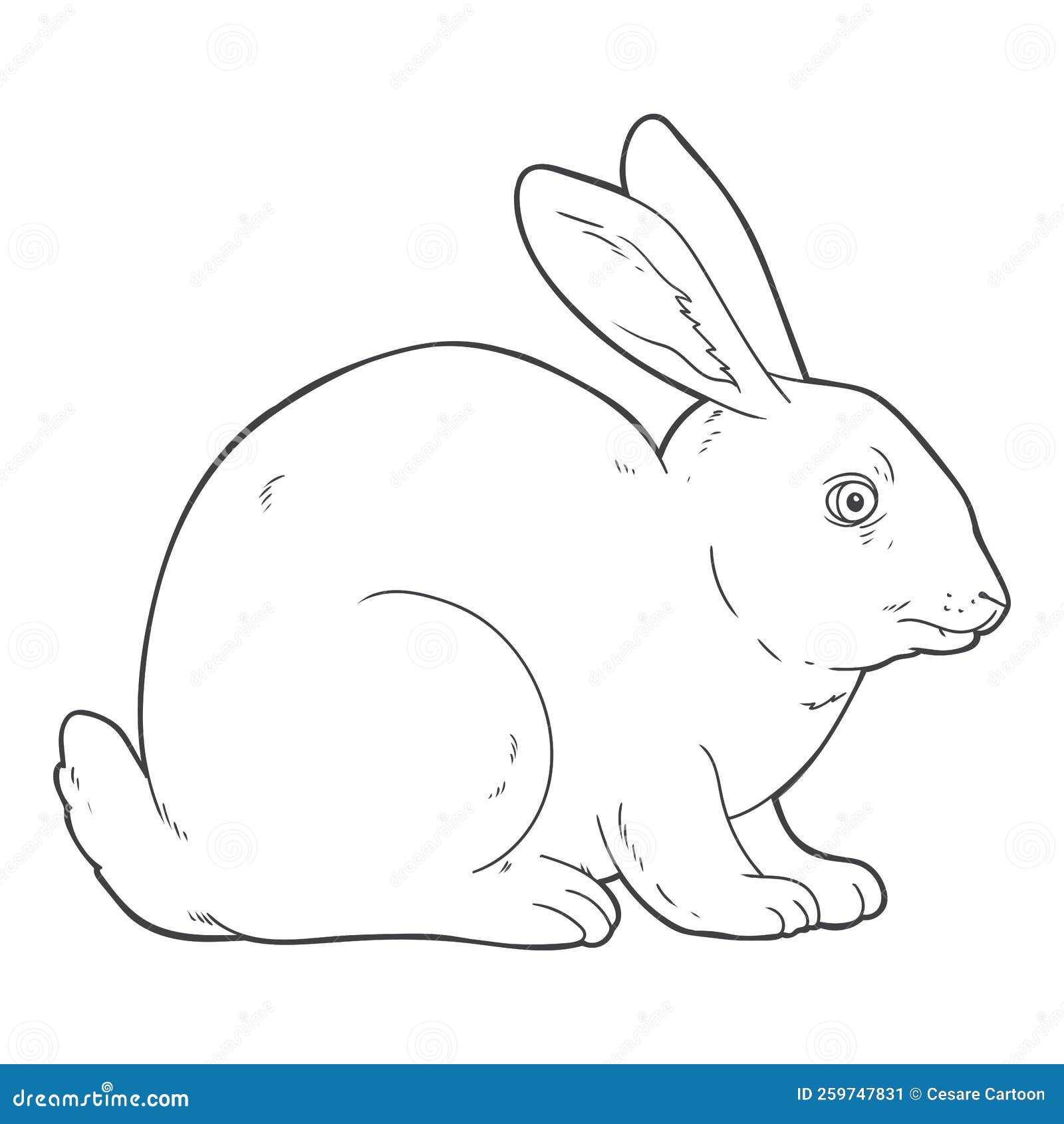 Cartoon rabbit stock vector. Illustration of icon, vector - 259747831