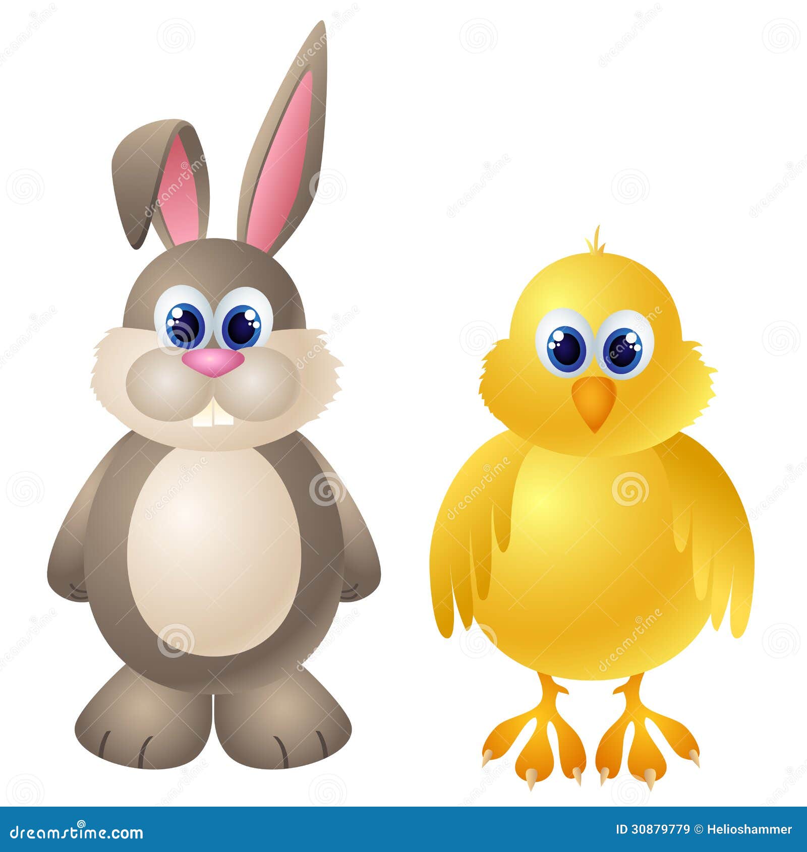 Cartoon Rabbit and Chicken Character Stock Vector - Illustration of ...