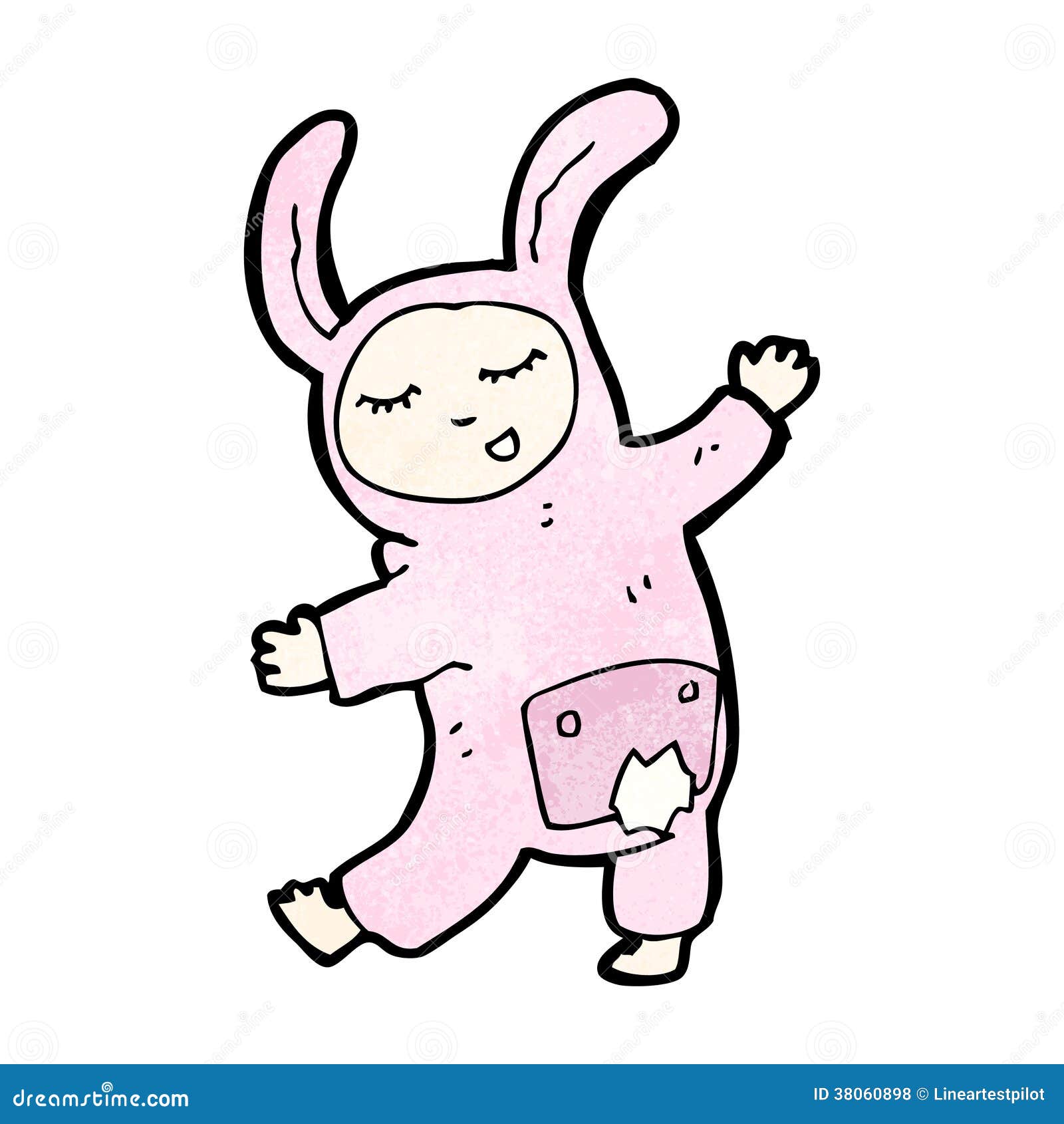 Cartoon rabbit costume stock vector. Illustration of quirky - 38060898