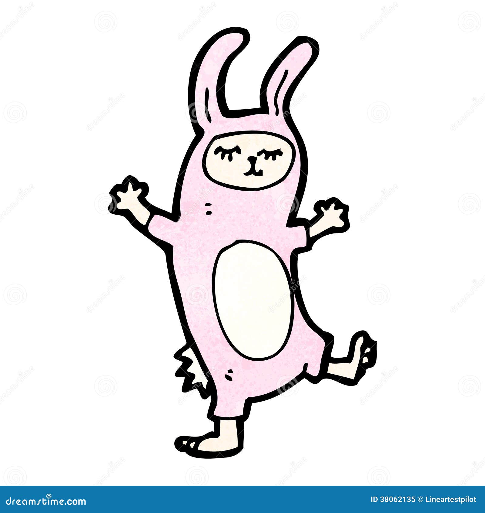 Cartoon rabbit costume stock vector. Illustration of quirky - 38062135