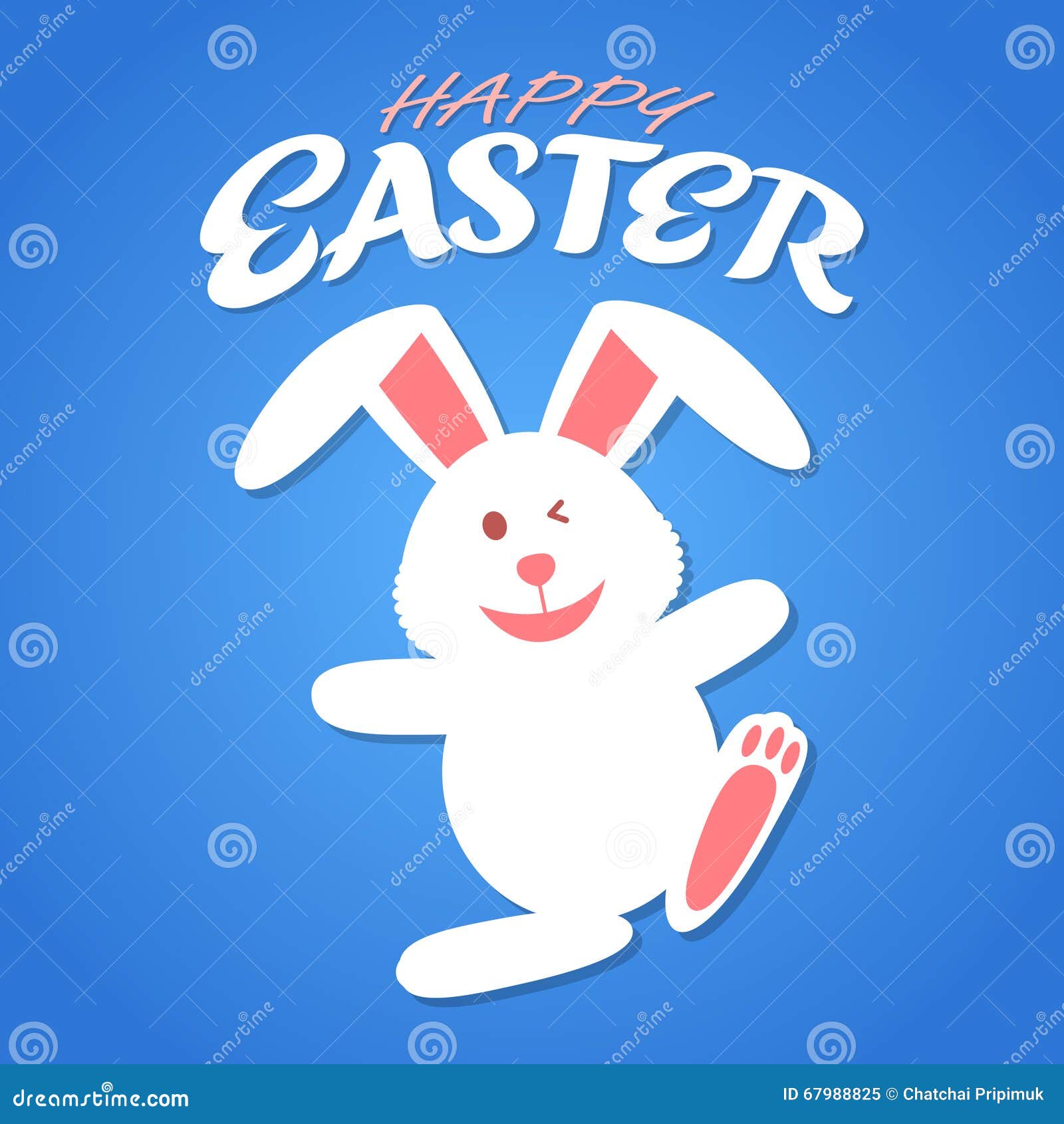 Cartoon Rabbit Easter, Vector Stock Vector - Illustration of happy ...
