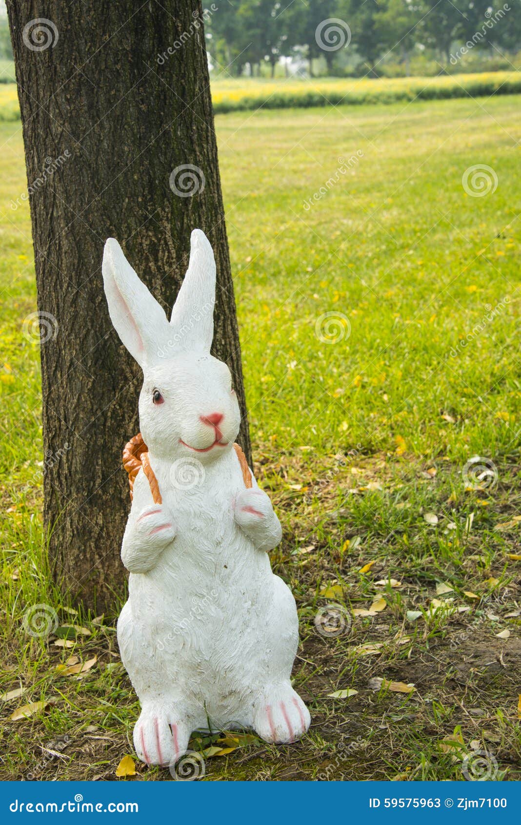 Cartoon rabbit stock image. Image of animals, grassland - 59575963