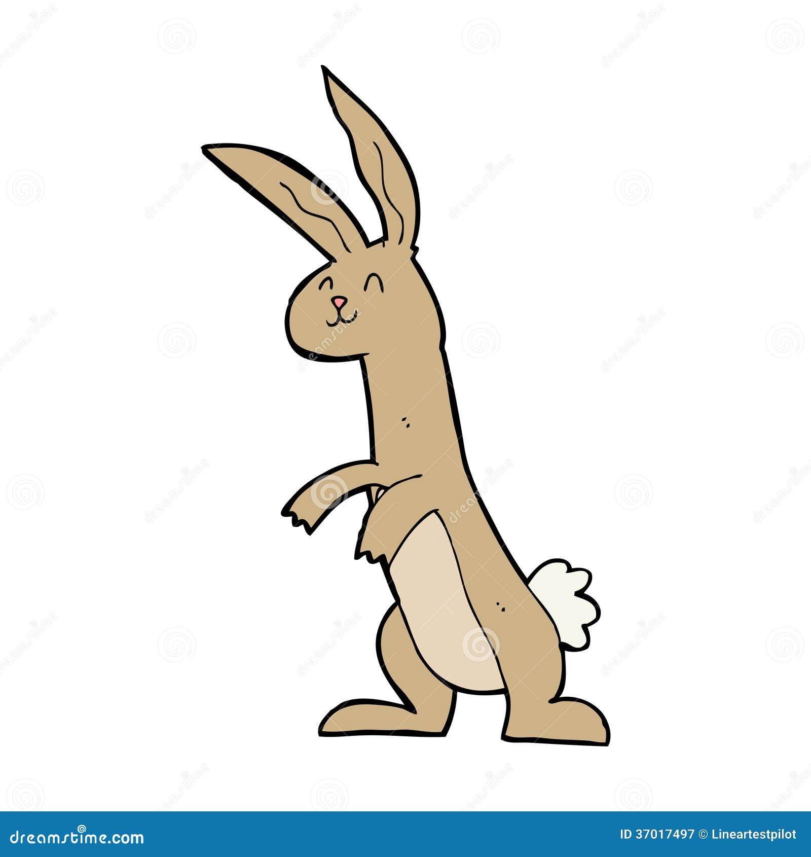Cartoon rabbit stock vector. Illustration of hand, character - 37017497