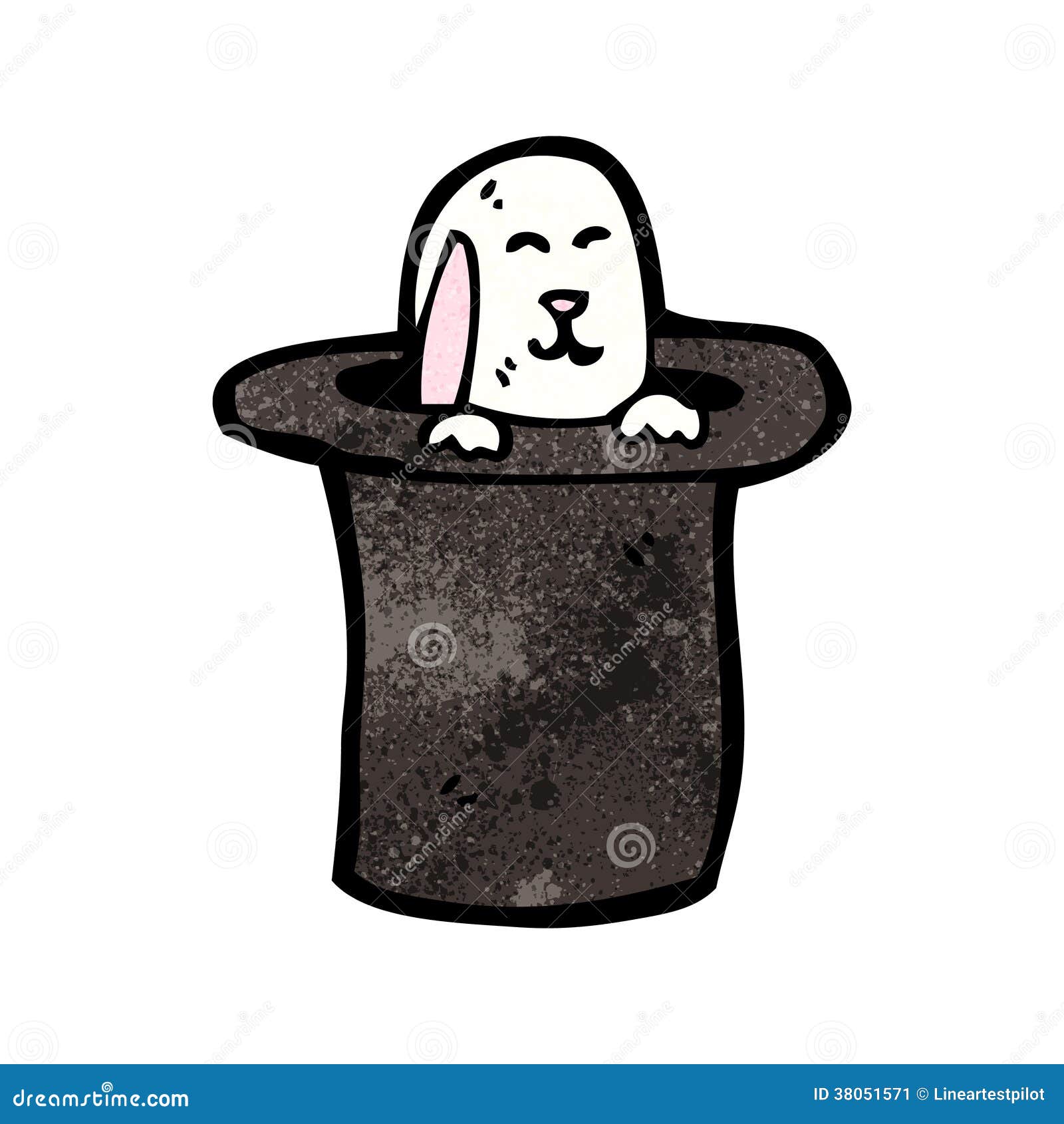 Cartoon rabbit in hat stock vector. Illustration of funny - 38051571