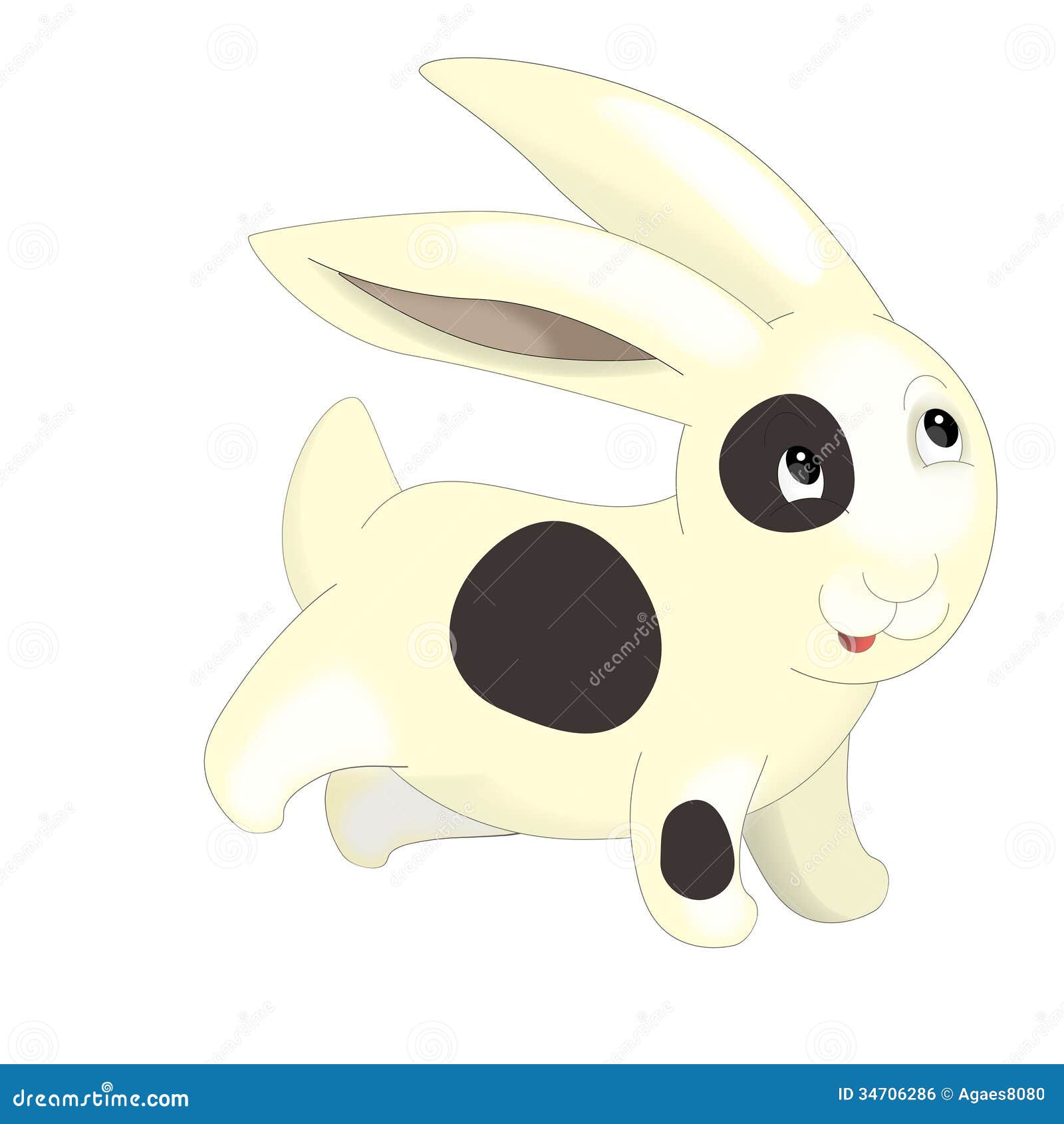 The Cartoon - Rabbit - Illustration for the Children Stock Illustration ...