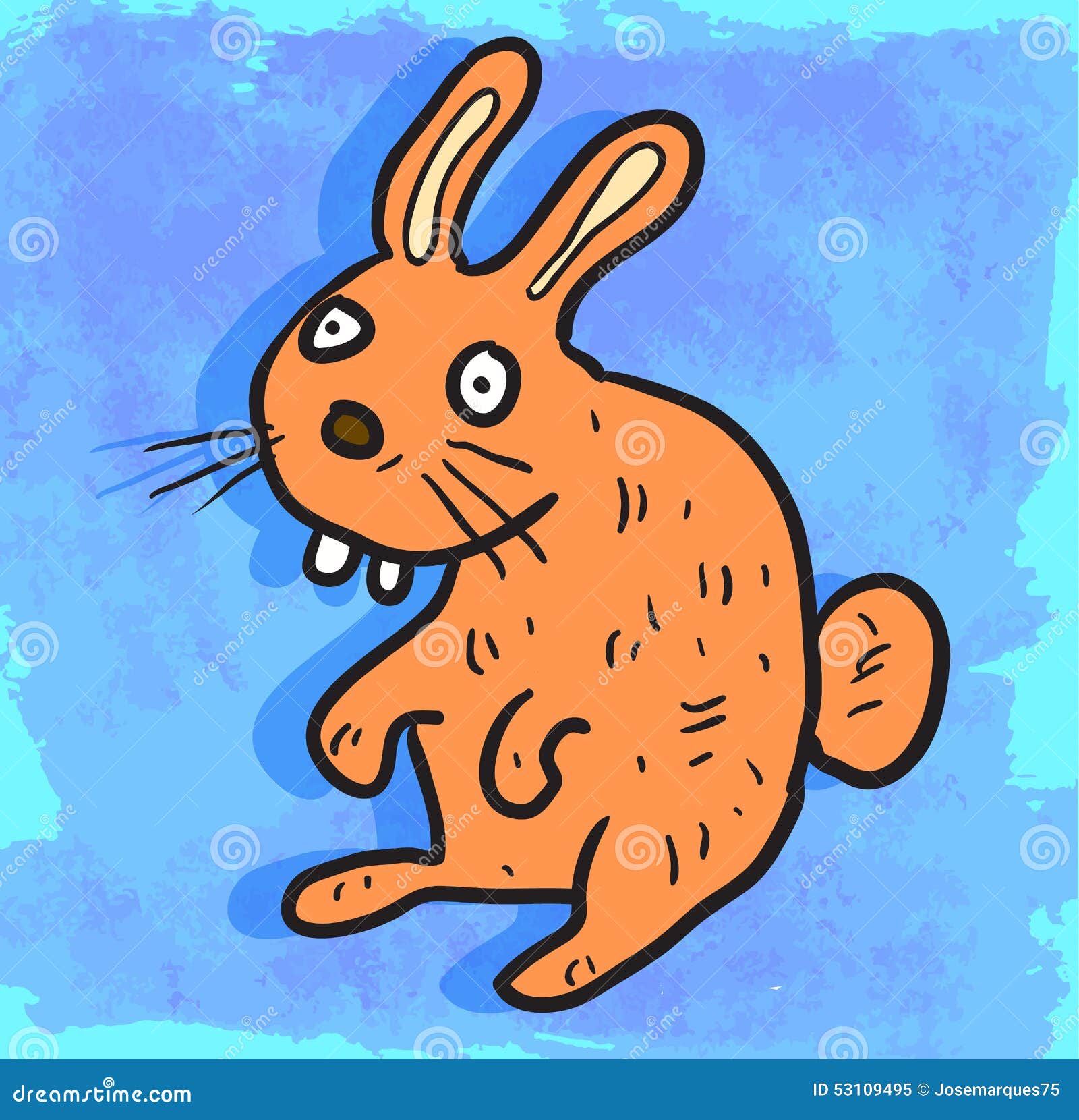 Cartoon Rabbit Illustration , Vector Icon Stock Vector - Illustration ...