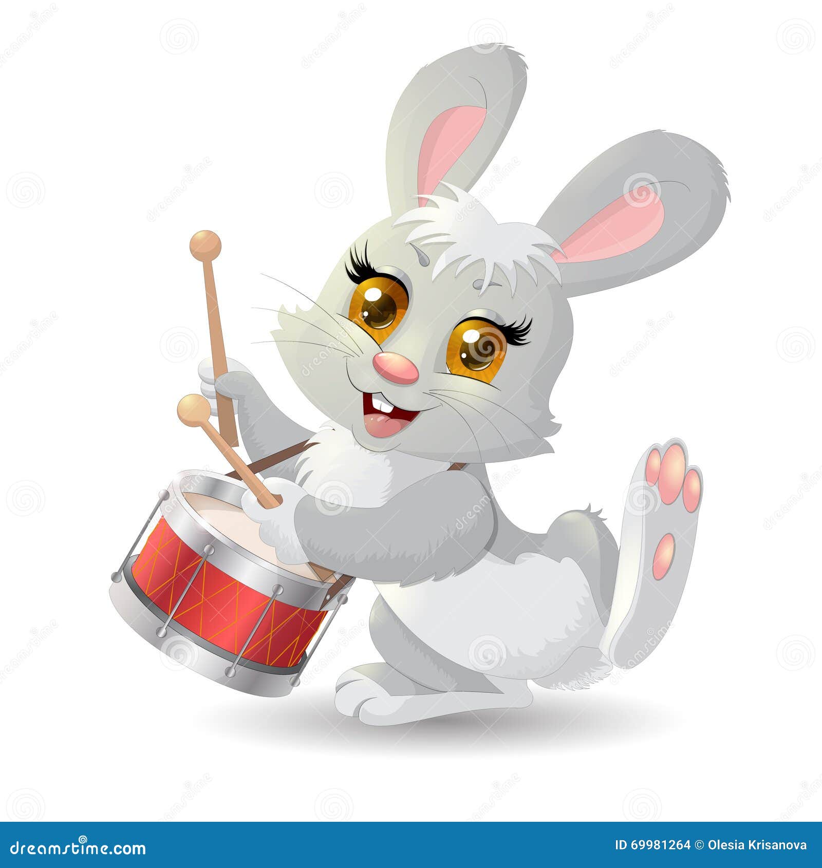 Cartoon Rabbit Musician. Vector Stock Vector - Illustration of musical ...