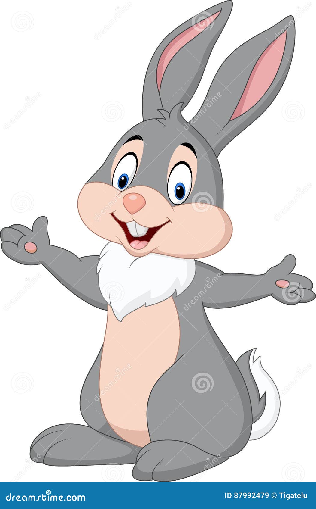 Cartoon rabbit posing stock vector. Illustration of jacket - 87992479