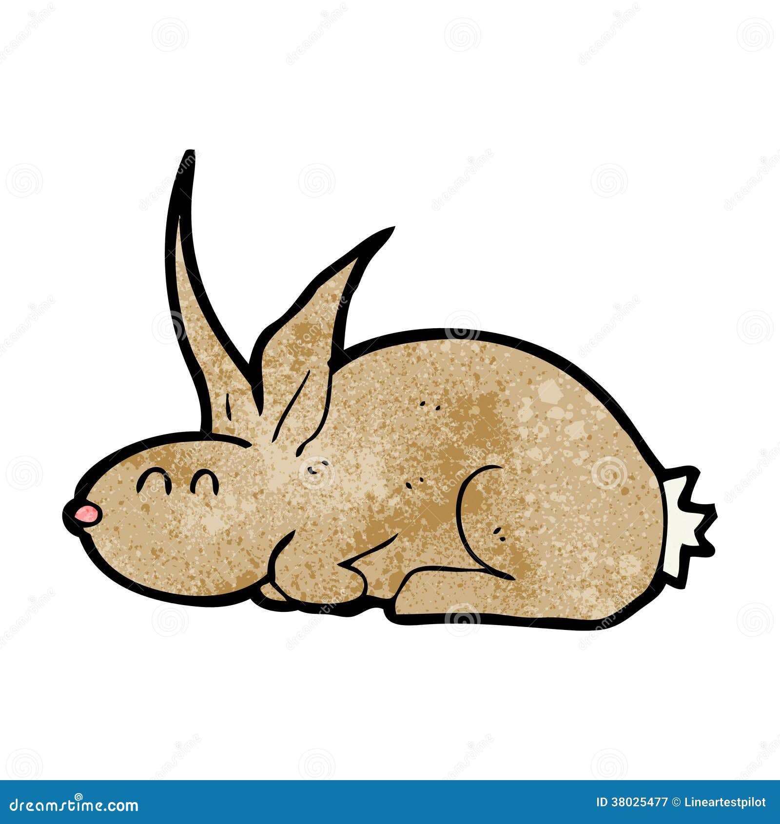 Cartoon rabbit stock vector. Illustration of doodle, retro - 38025477