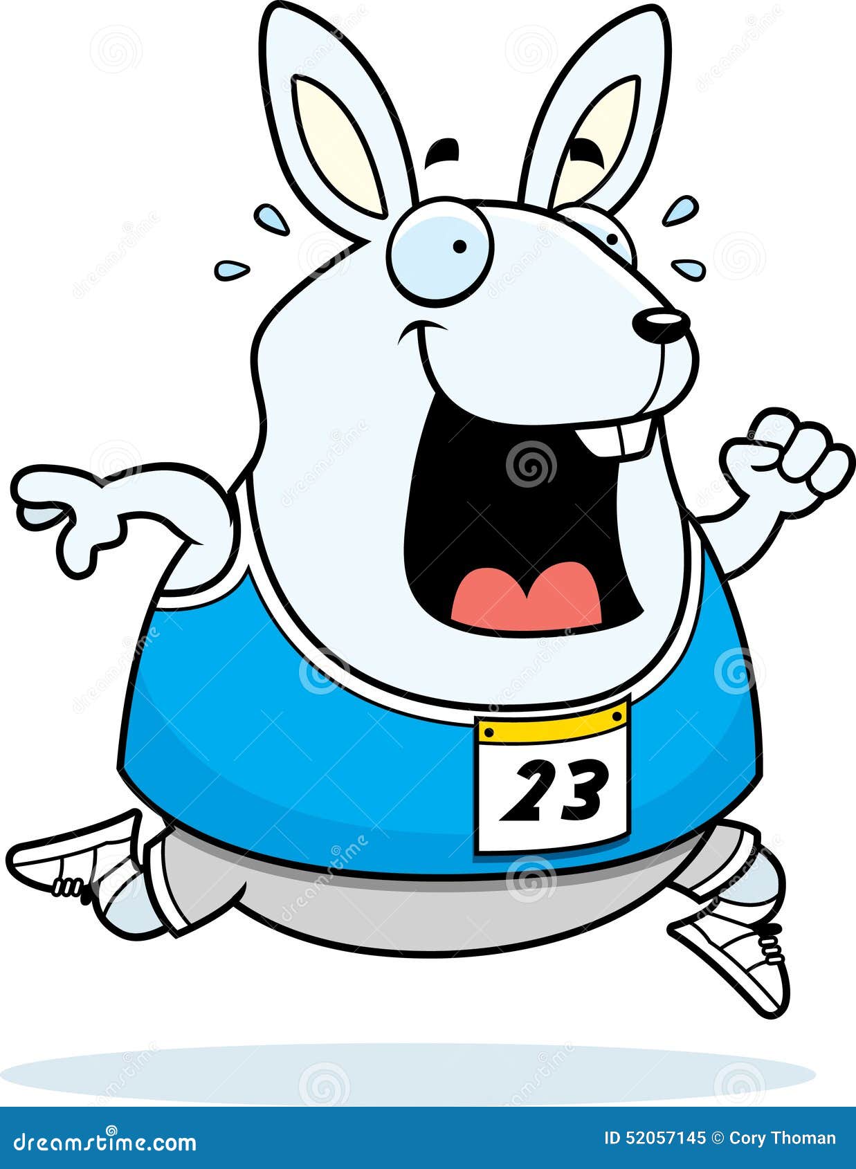 Cartoon Rabbit Running Race Stock Vector - Illustration of runner ...