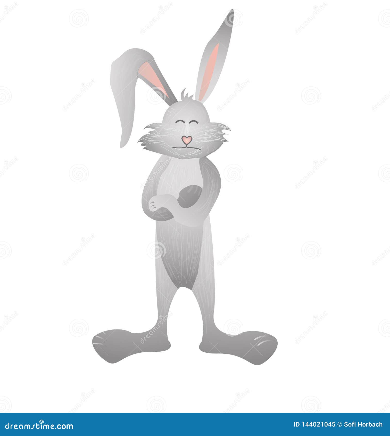 Cartoon rabbit sad stock vector. Illustration of cheerful - 144021045