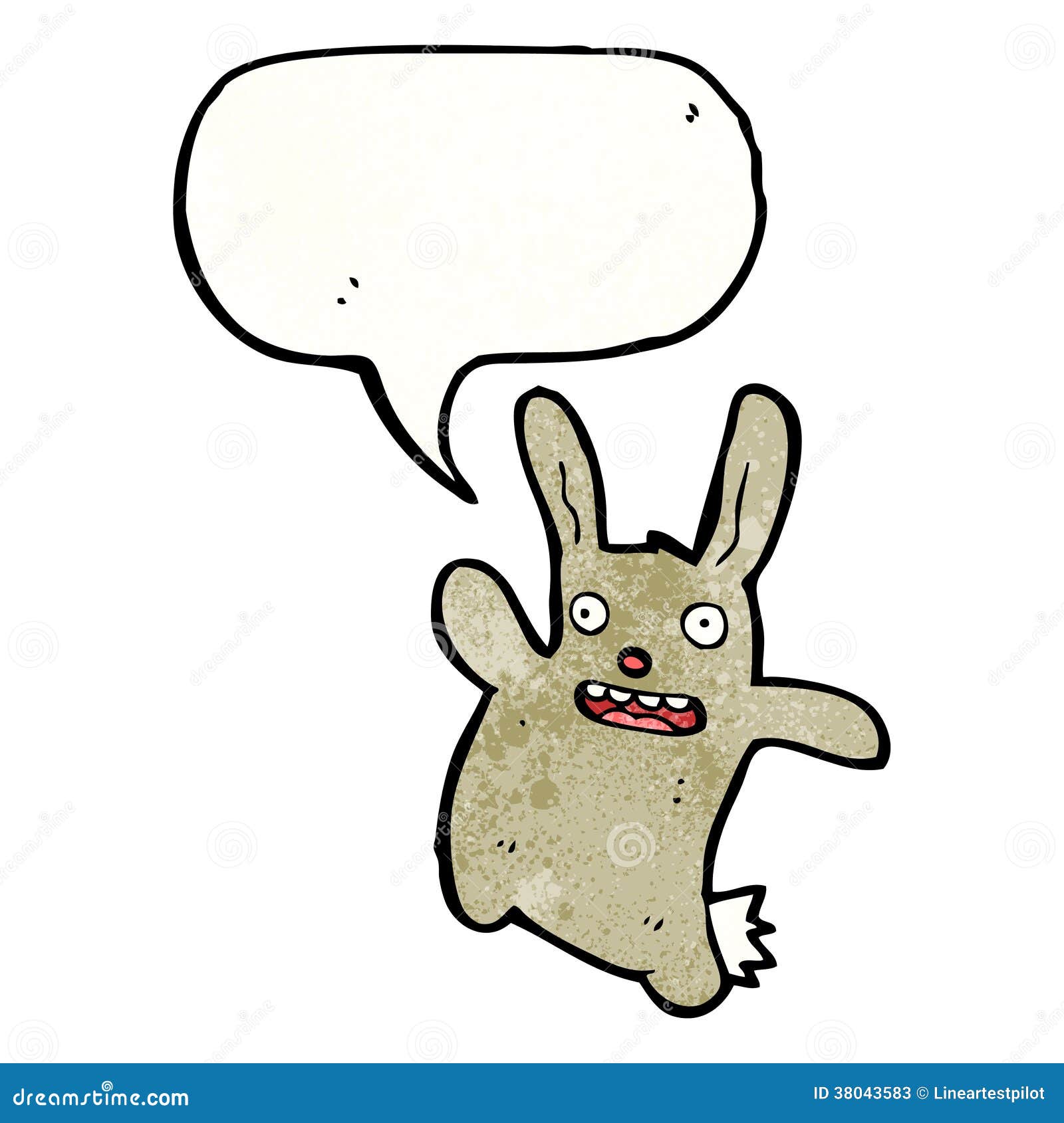 Cartoon Rabbit with Speech Bubble Stock Vector - Illustration of ...