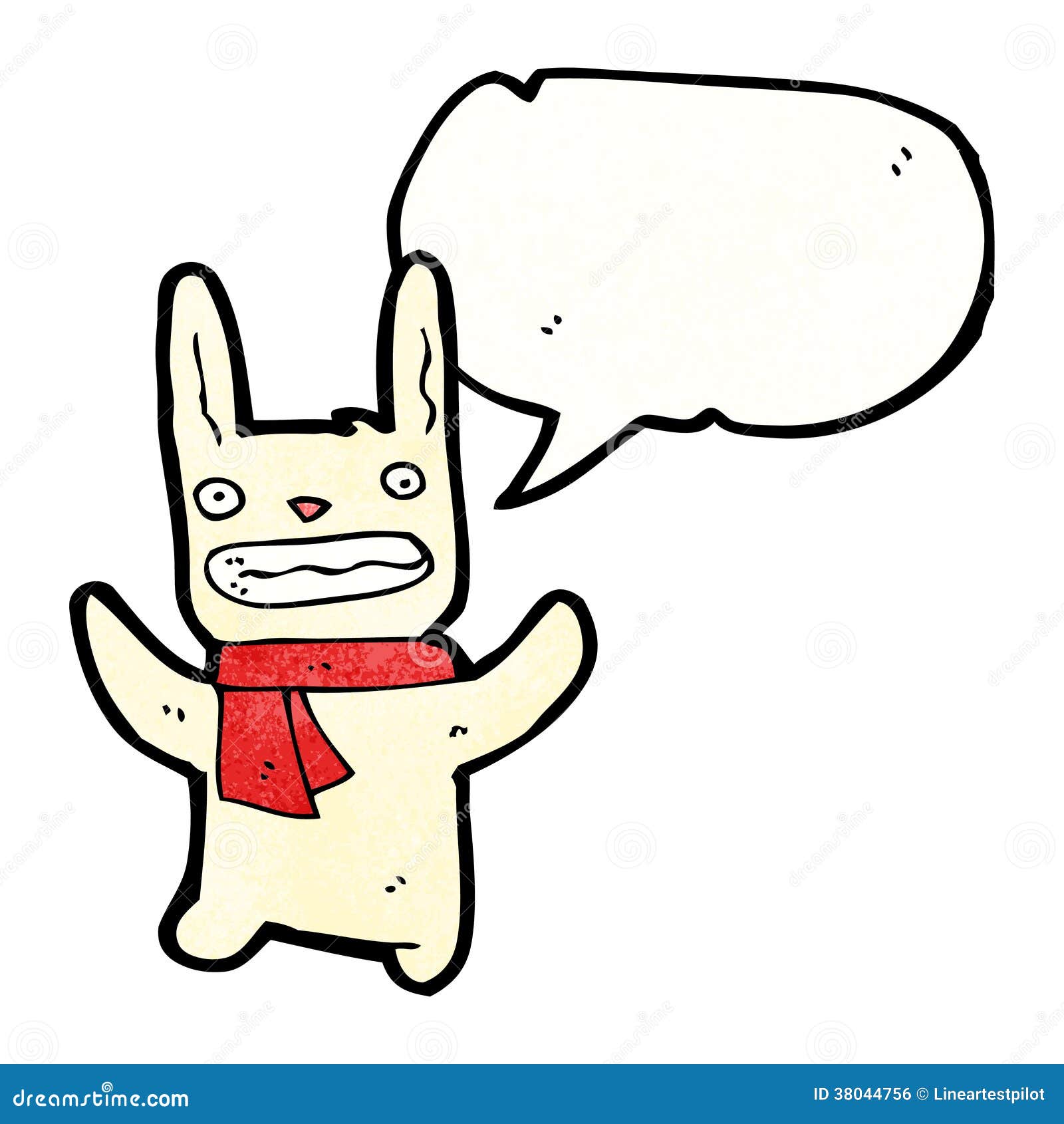 Cartoon Rabbit with Speech Bubble Stock Vector - Illustration of clip ...